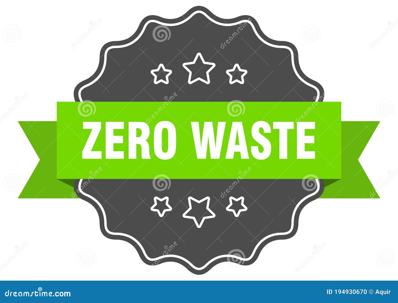 Zero Waste Label. Zero Waste Isolated Seal. Sticker. Sign Stock Vector ...