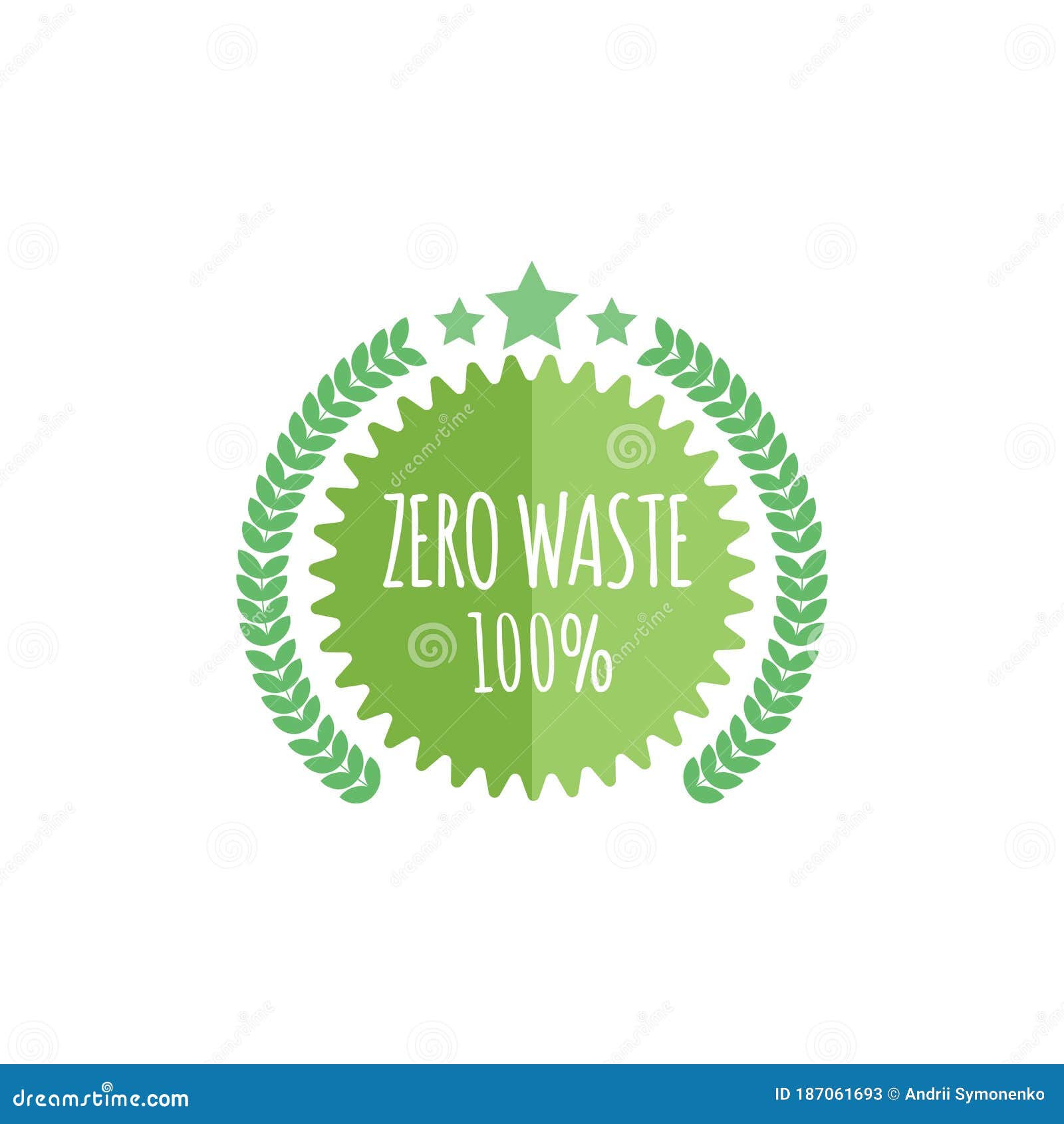Zero Waste Organic Products Stickers, Eco Friendly Template Concept ...