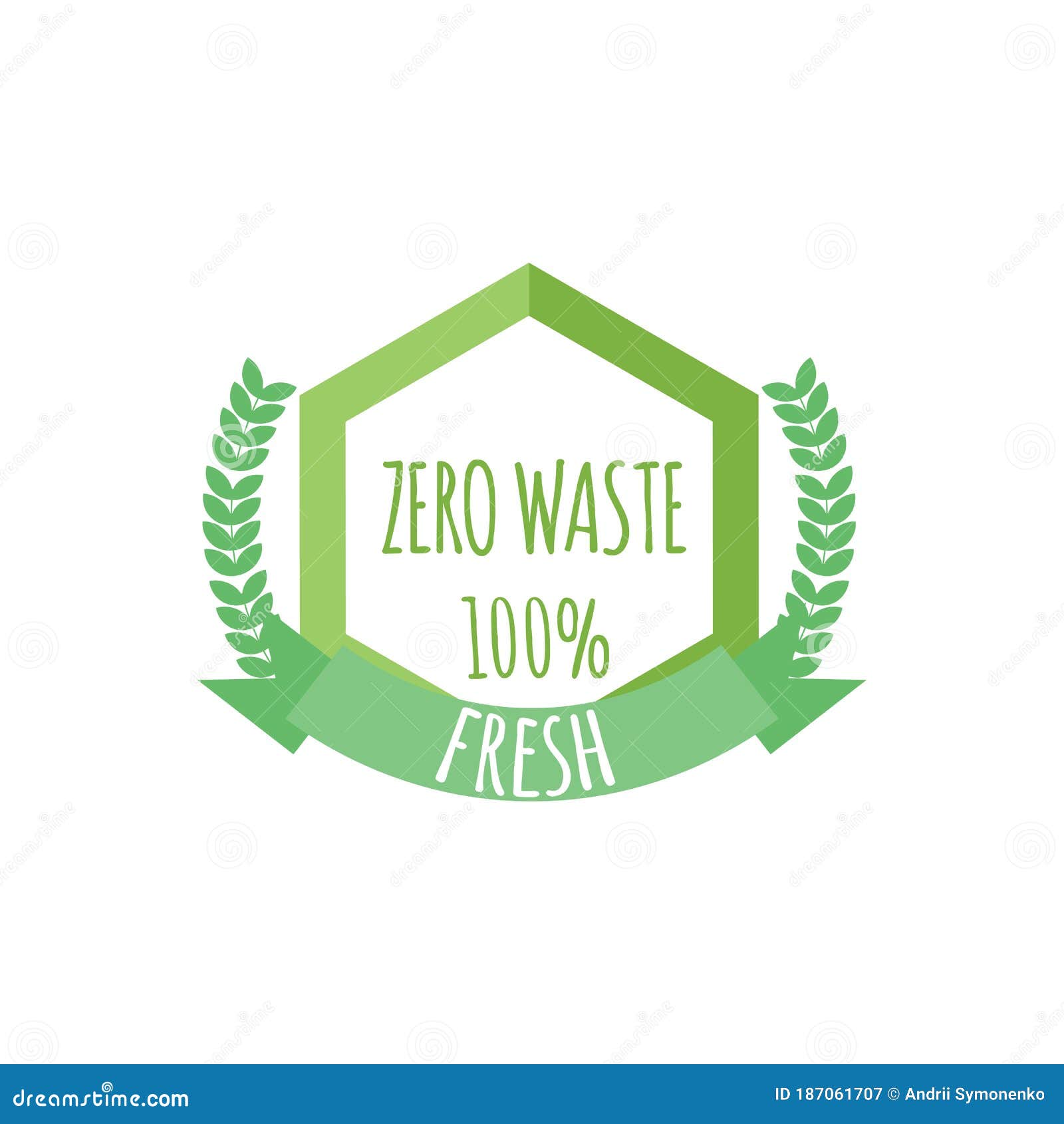 Zero Waste Organic Products Stickers, Eco Friendly Template Concept ...