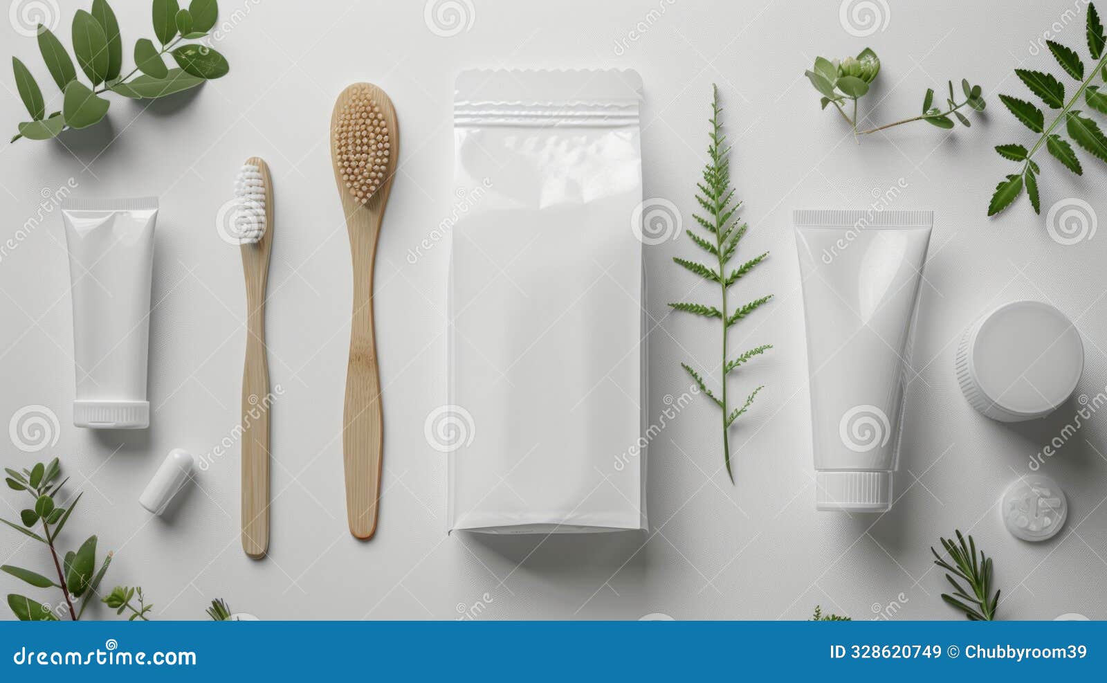 Zero Waste Packaging Mockup for Eco Products on Minimalist White ...