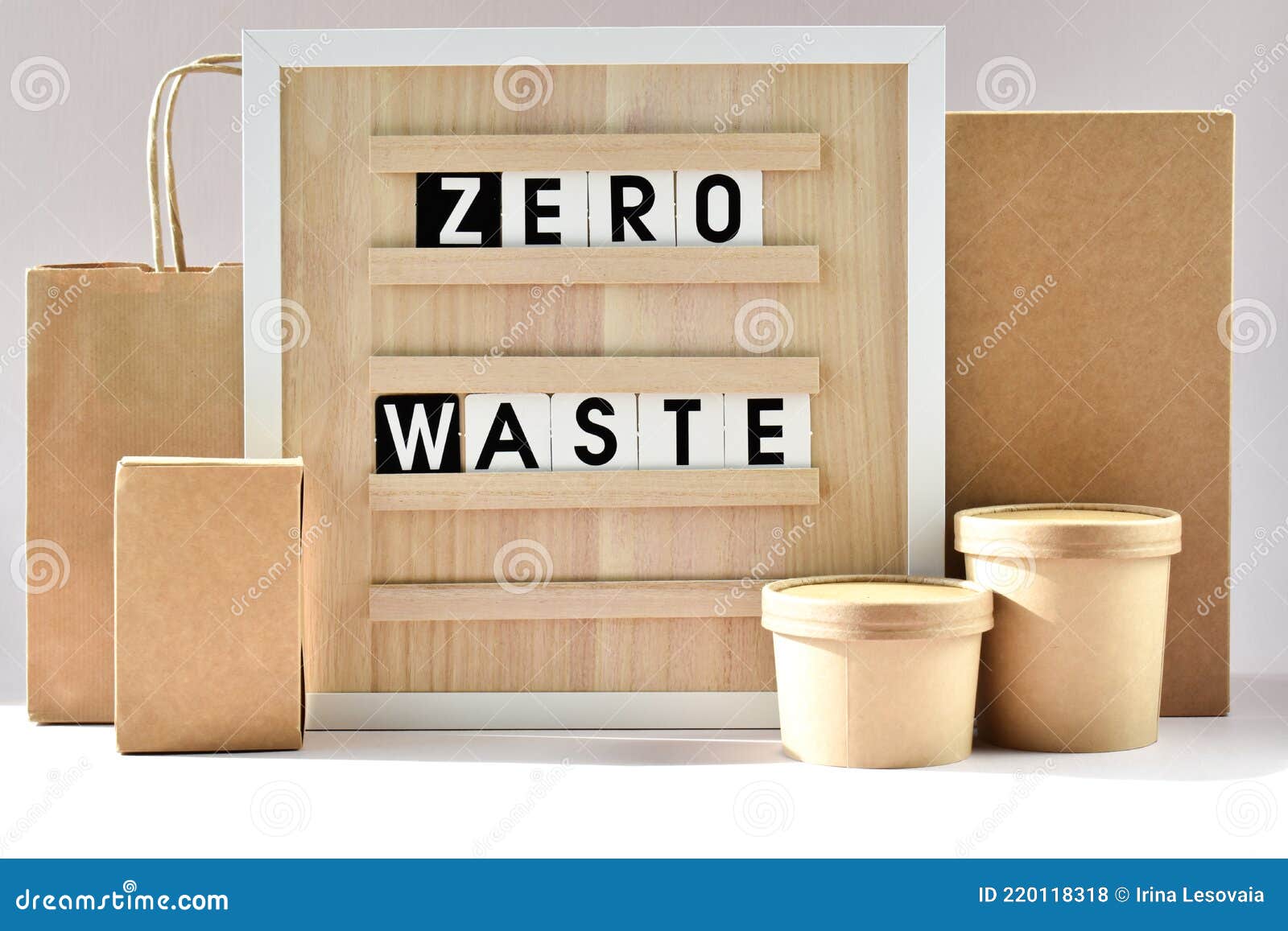 Zero Waste. Paper Packaging for Food Products. Recyclable Paper. Empty ...