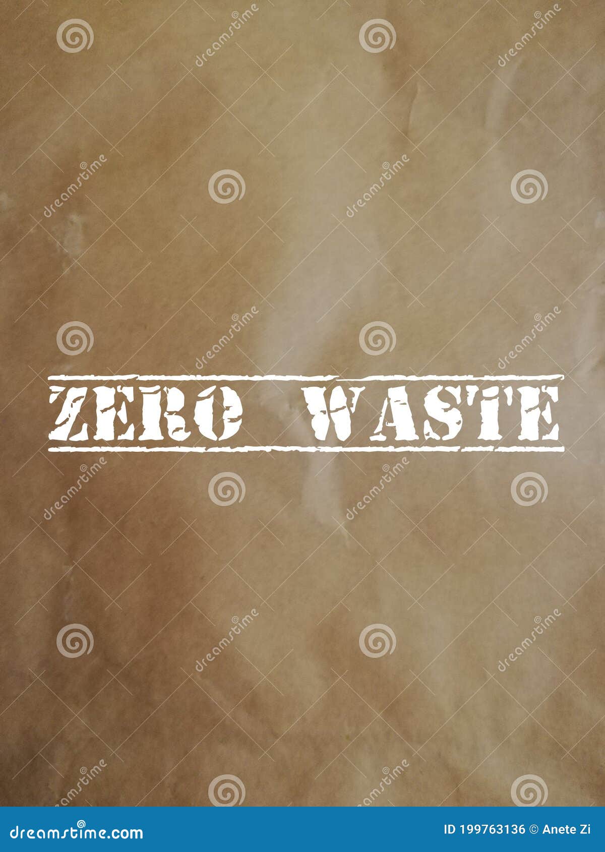 Zero Waste Recycled Paper Background Brown Stock Illustration ...