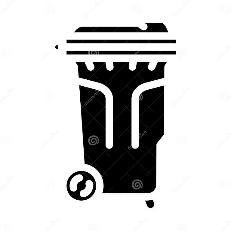 Zero Waste Sorting Glyph Icon Vector Illustration Stock Vector ...