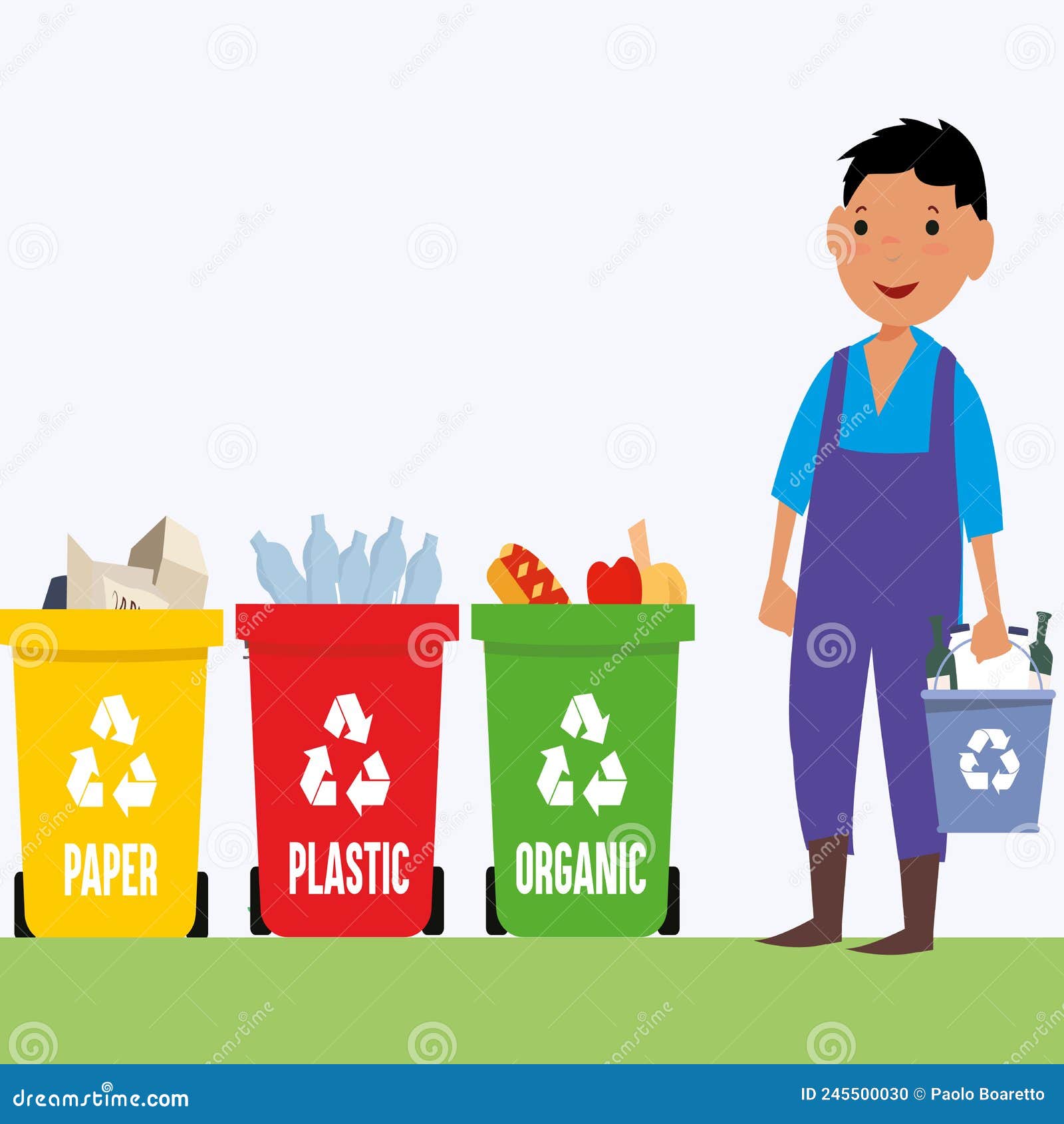 Zero Waste Sorting Illustration Stock Illustration - Illustration of ...
