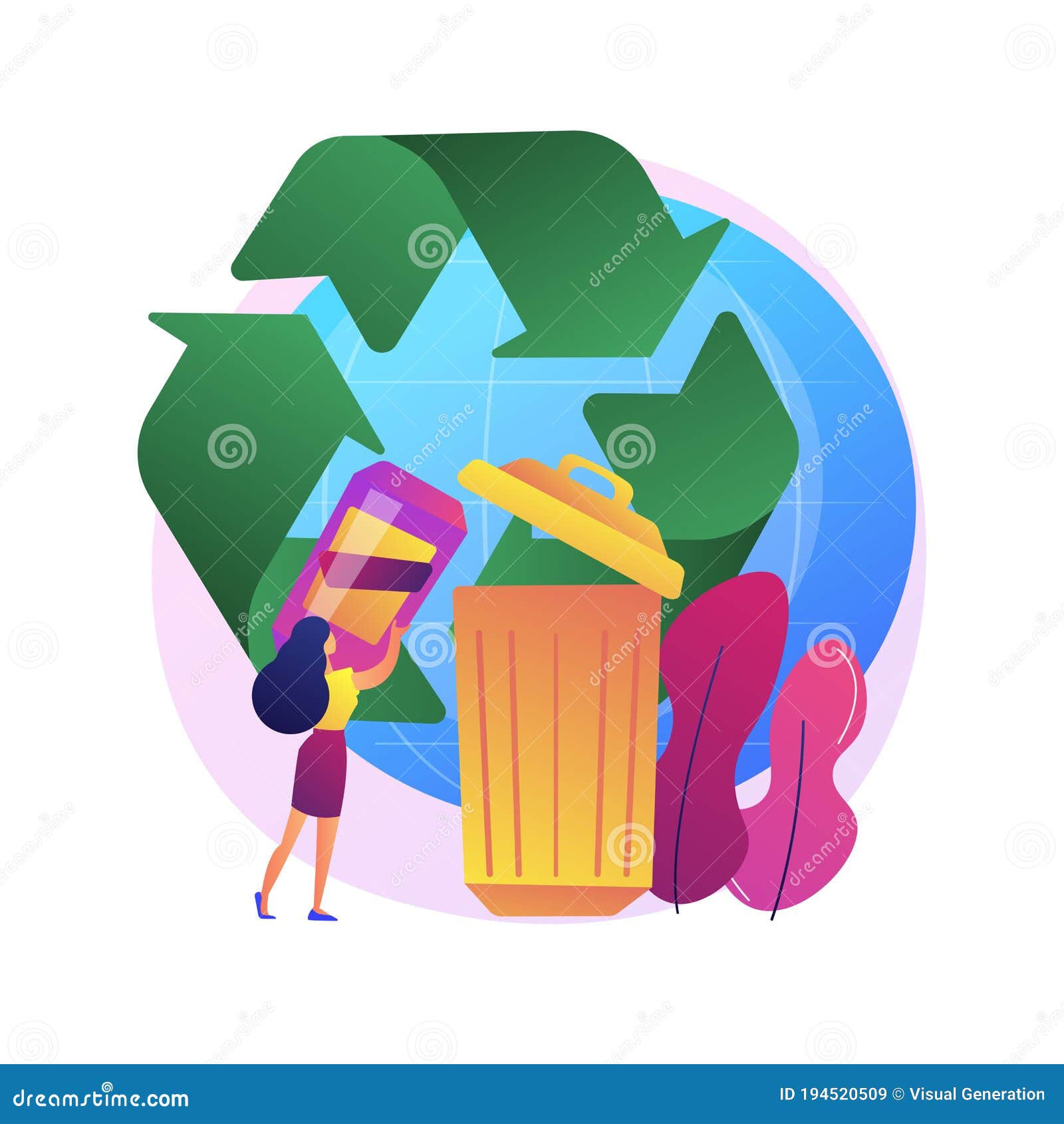 Zero Waste Technology Abstract Concept Vector Illustration. Stock ...