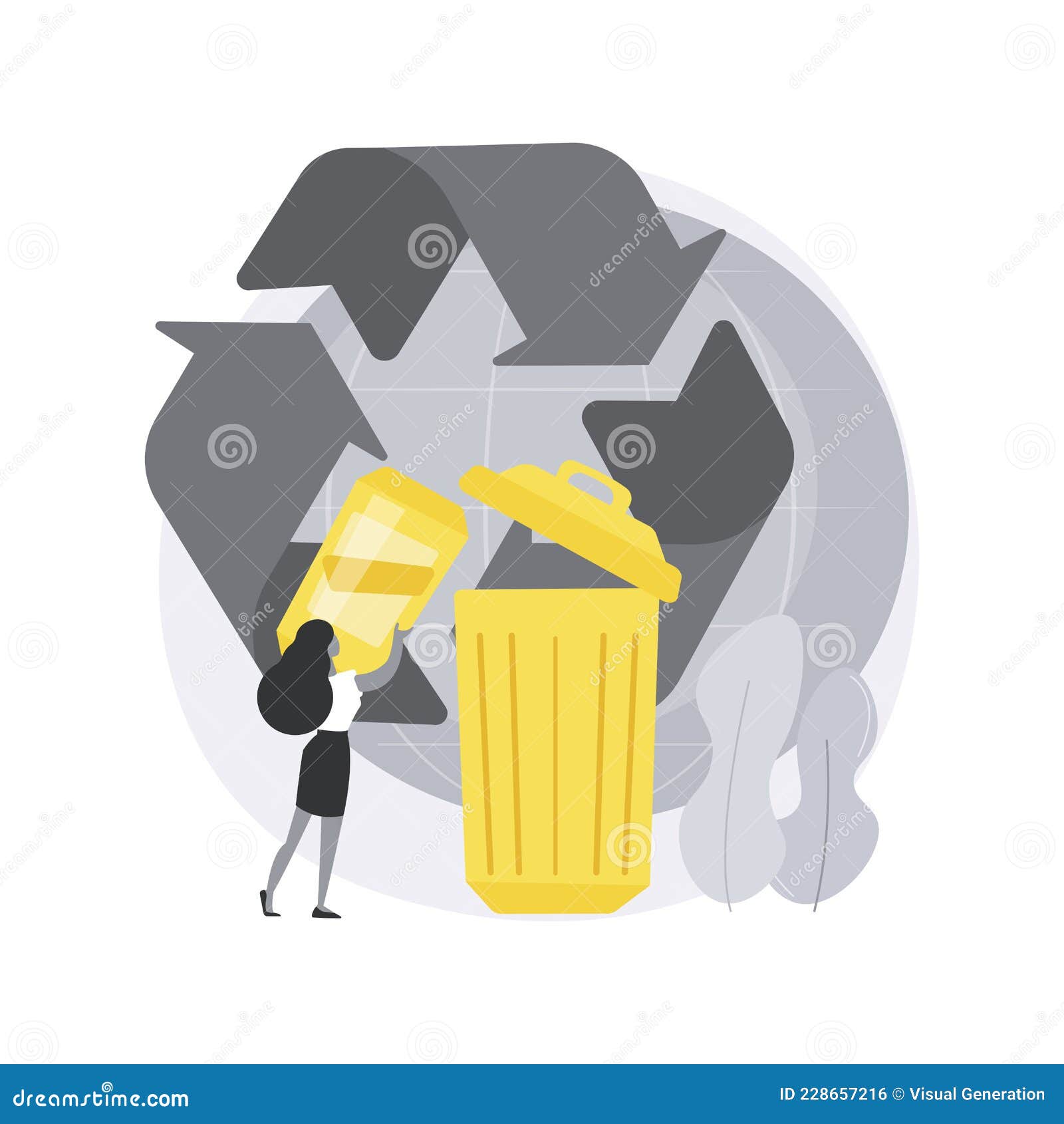 Zero Waste Technology Abstract Concept Vector Illustration. Stock ...
