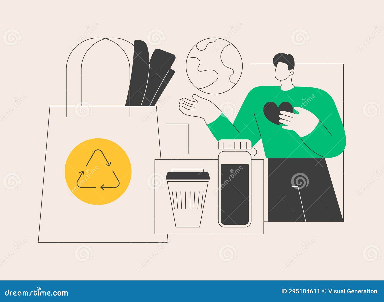 Zero Waste Technology Abstract Concept Vector Illustration. Stock ...