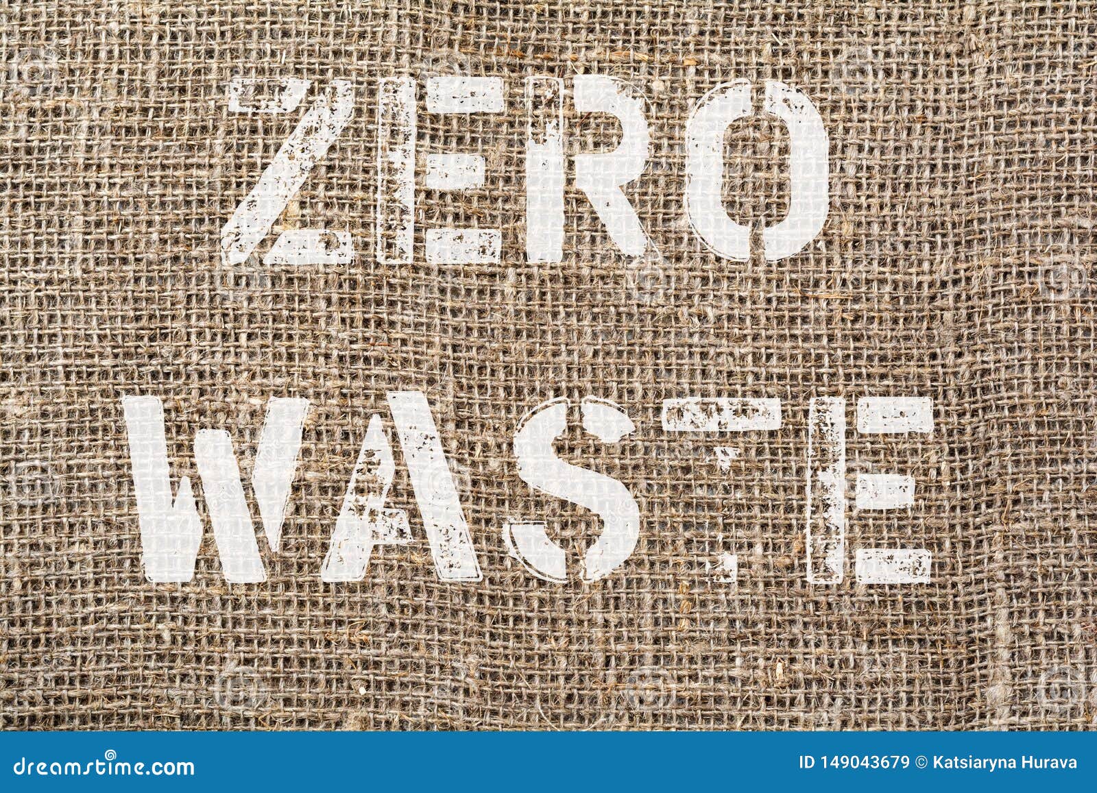 Zero Waste. Text from Old Letters on Old Textile Background Stock Image ...
