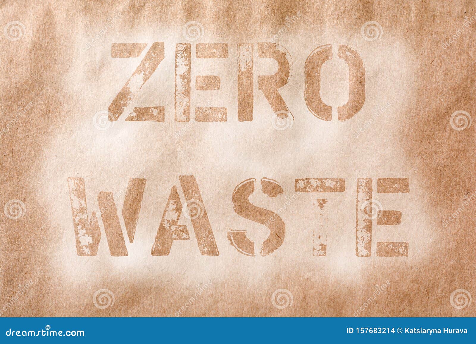 Zero Waste. Text from Old Letters on Old Paper Background Stock Photo ...