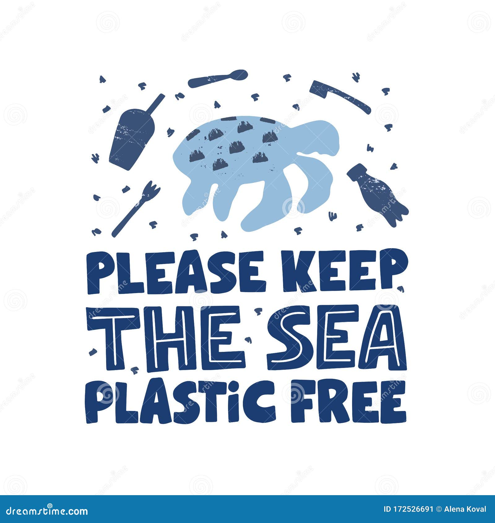 Zero Waste Typography. Environment Pollution Problem Slogan Stock ...