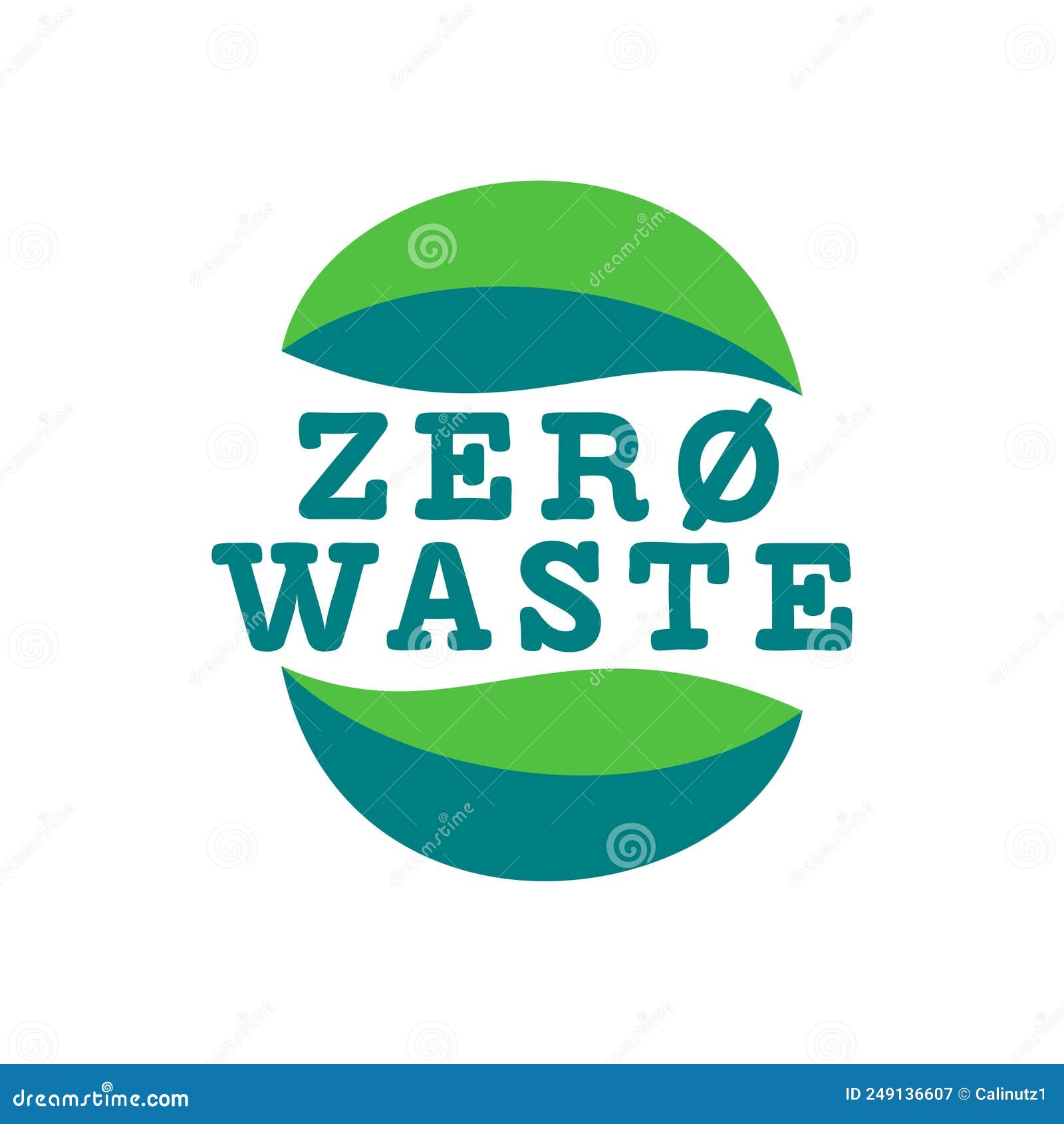 Zero Waste Vector Icon Stamp Badge Stock Vector - Illustration of green ...