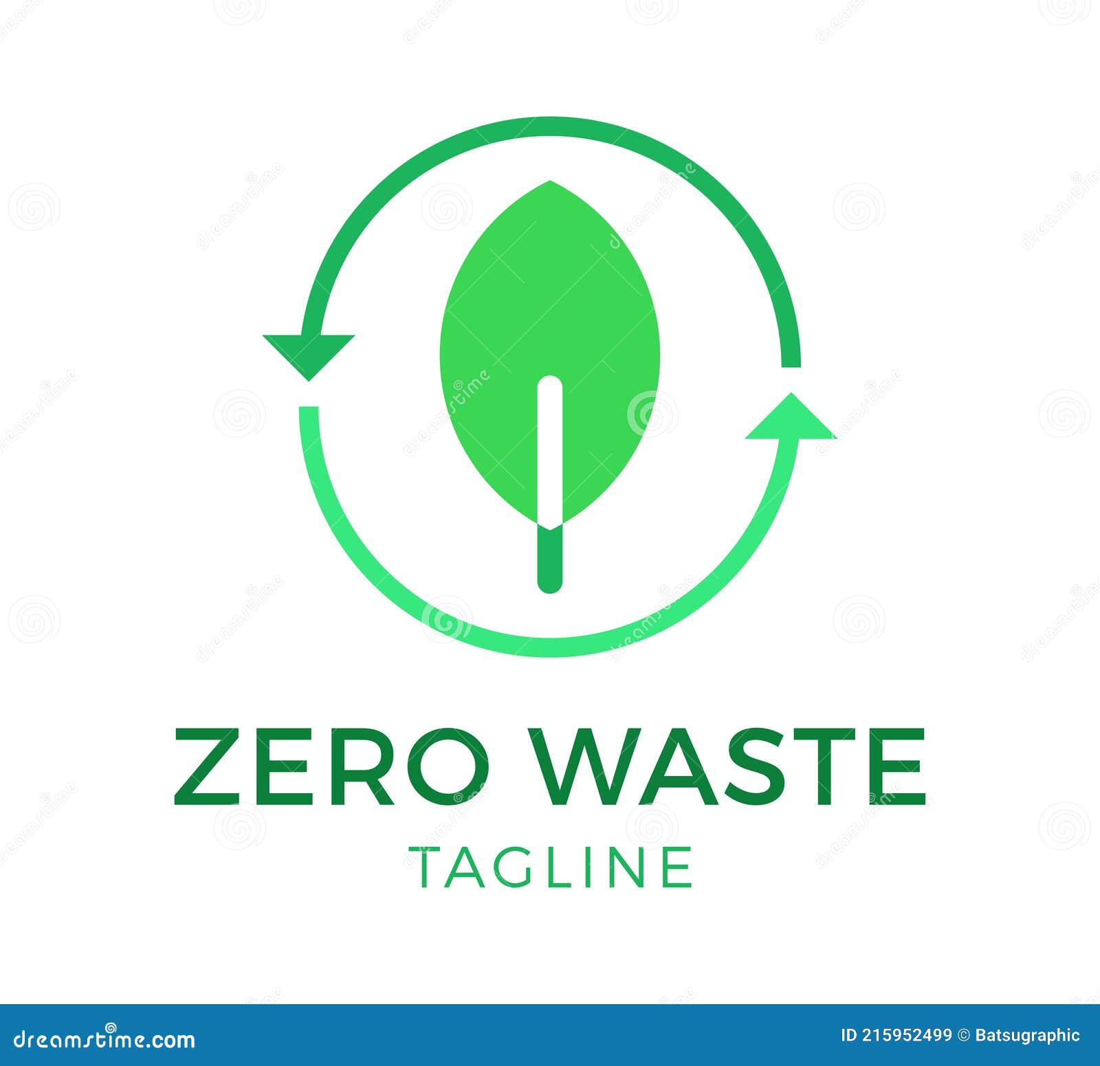 Zero Waste Vector Logo Template Design Stock Vector - Illustration of ...