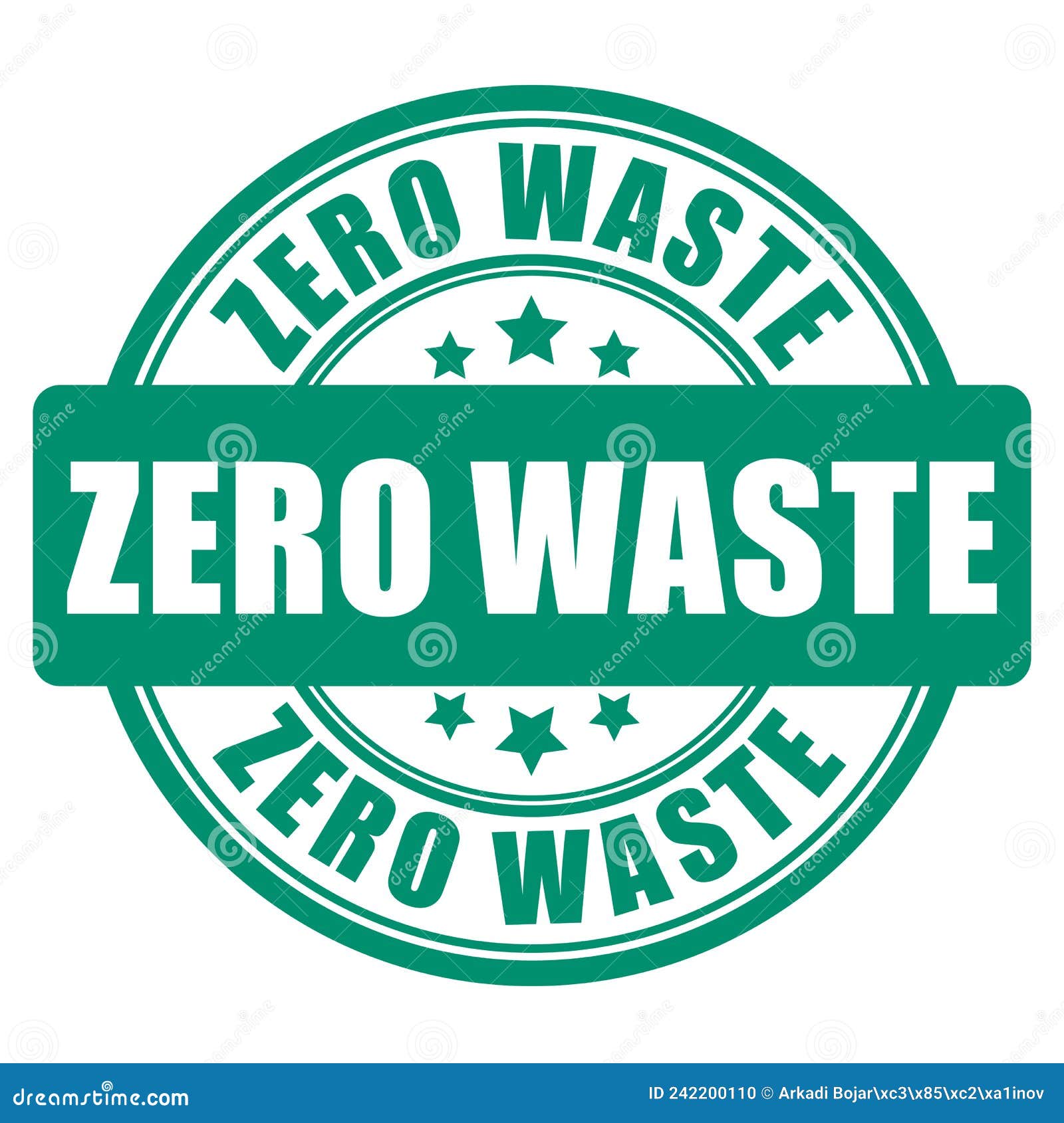 Zero waste vector sign stock vector. Illustration of abstract - 242200110