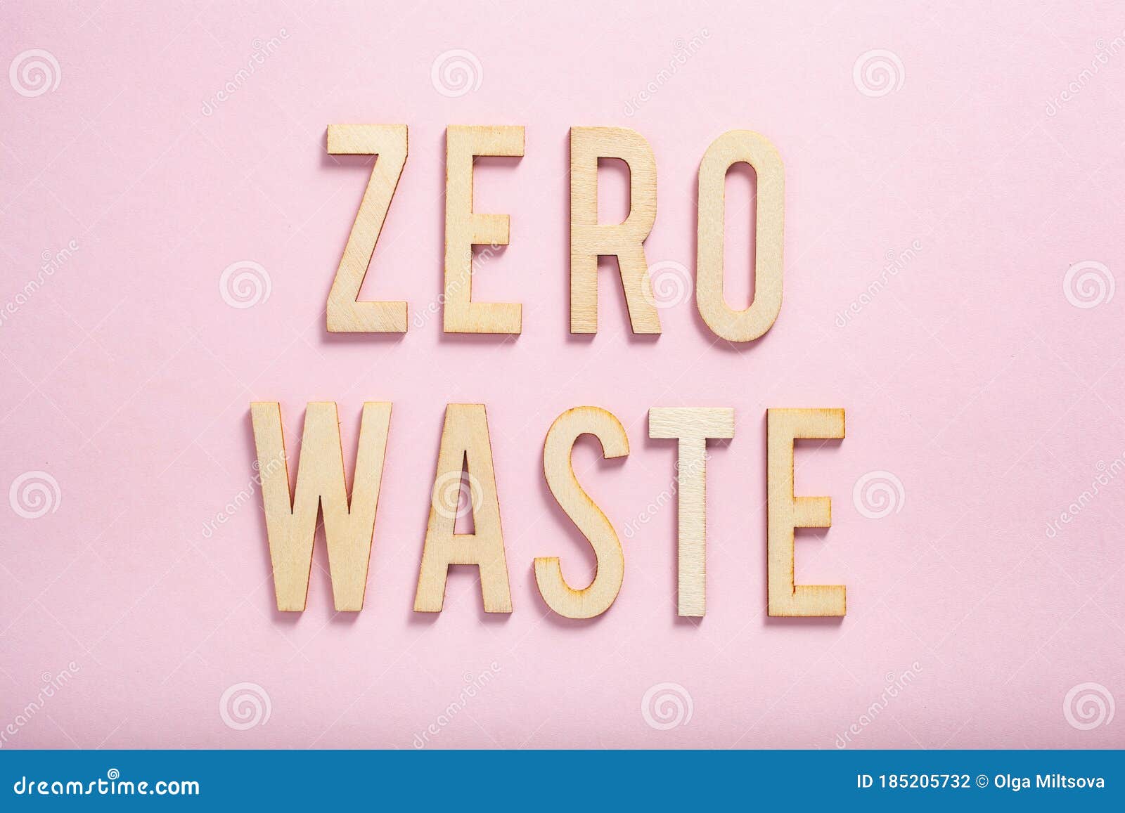 Waste As A Word On Flat Stones In Natural Color. A Letter In Black ...