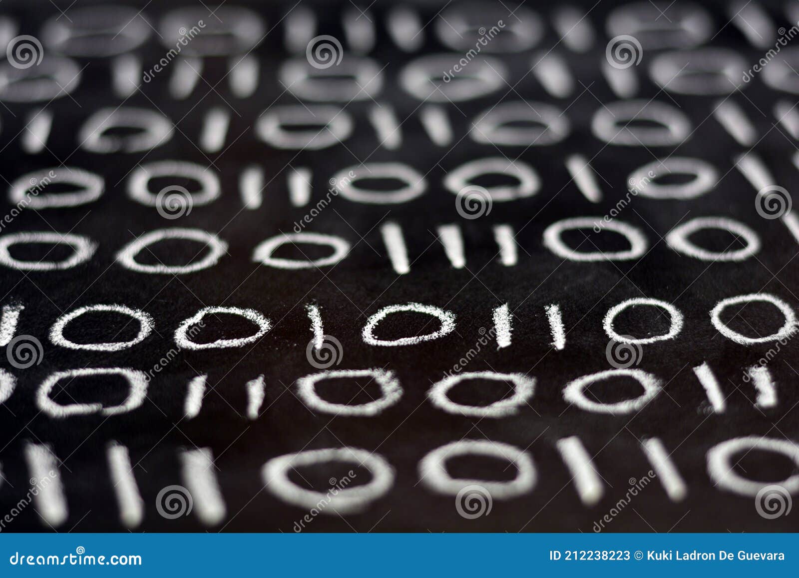 Zeros and Ones Written on a Blackboard Stock Image - Image of agiotaje ...