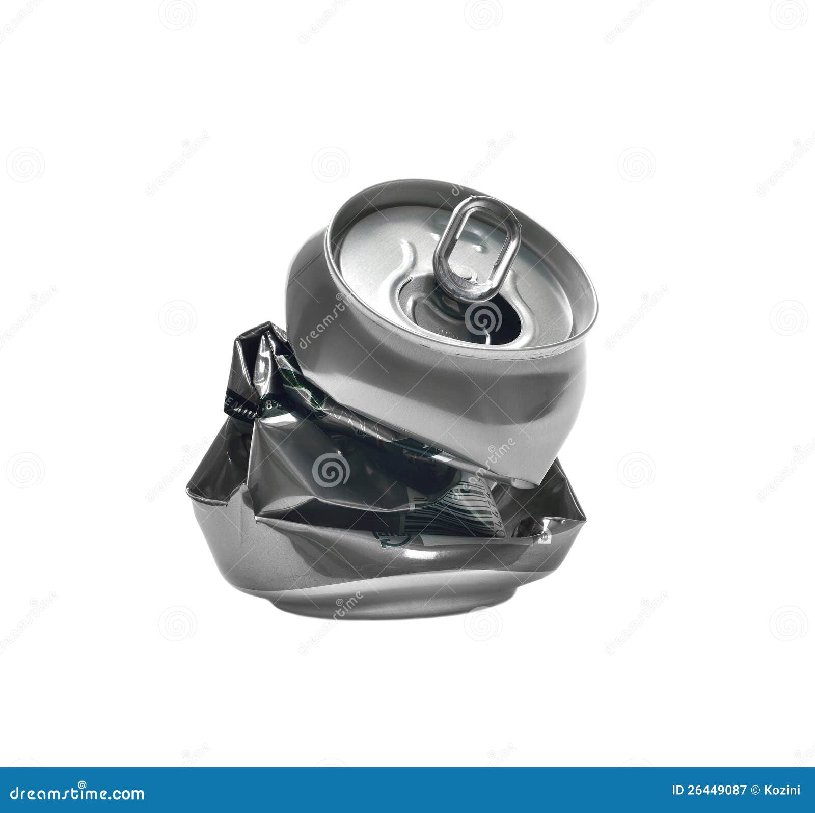 Zerschmetterte Bierdose stockbild. Bild von beseitigung - 26449087