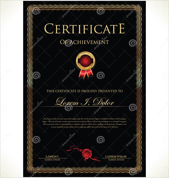 Zertifikat Oder Retro- Design Des Diploms Vektor Abbildung - Illustration von feld, anmerkung ...