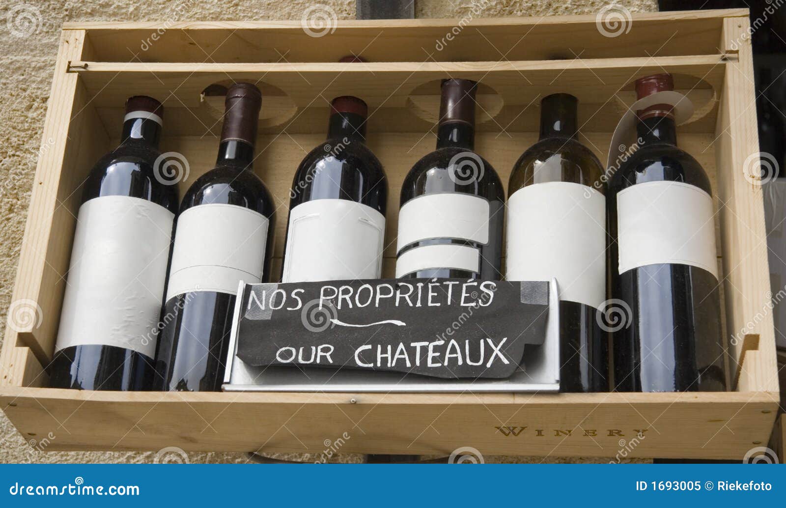 Zes Beroemde Wijnen in Een Rij Stock Afbeelding - Image of glas ...