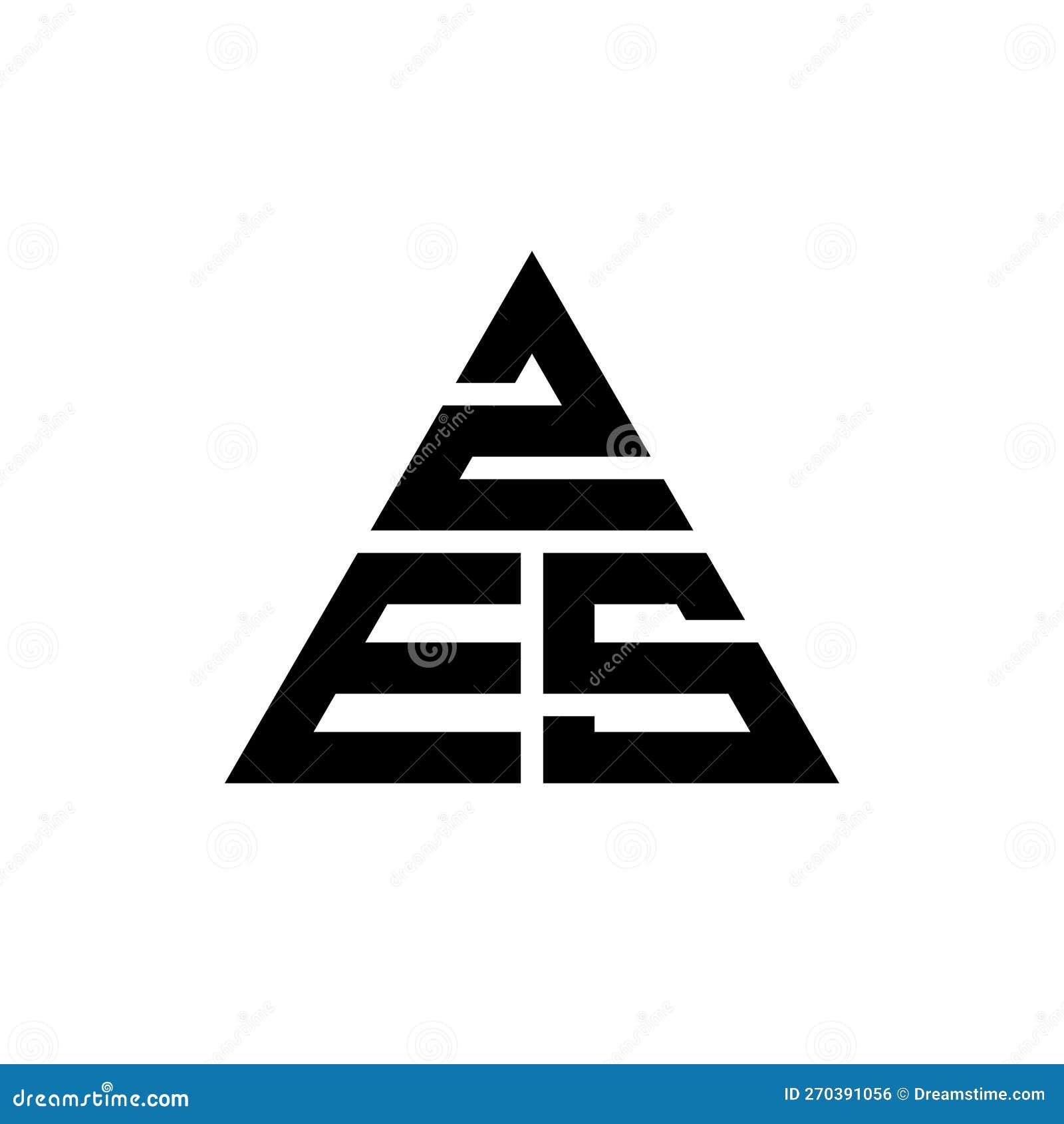 ZES Triangle Letter Logo Design with Triangle Shape. ZES Triangle Logo ...