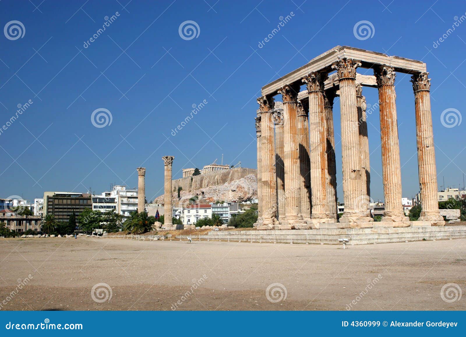 Zeus. stock image. Image of acropolis, building, antiquities - 4360999