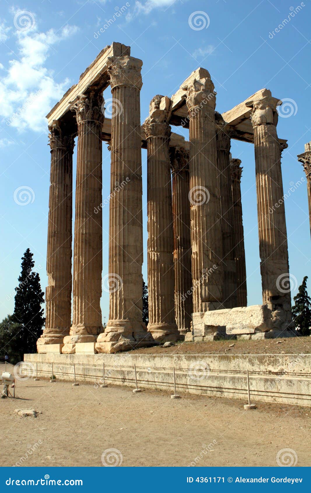 Zeus. stock image. Image of building, ruin, parthenon - 4361171
