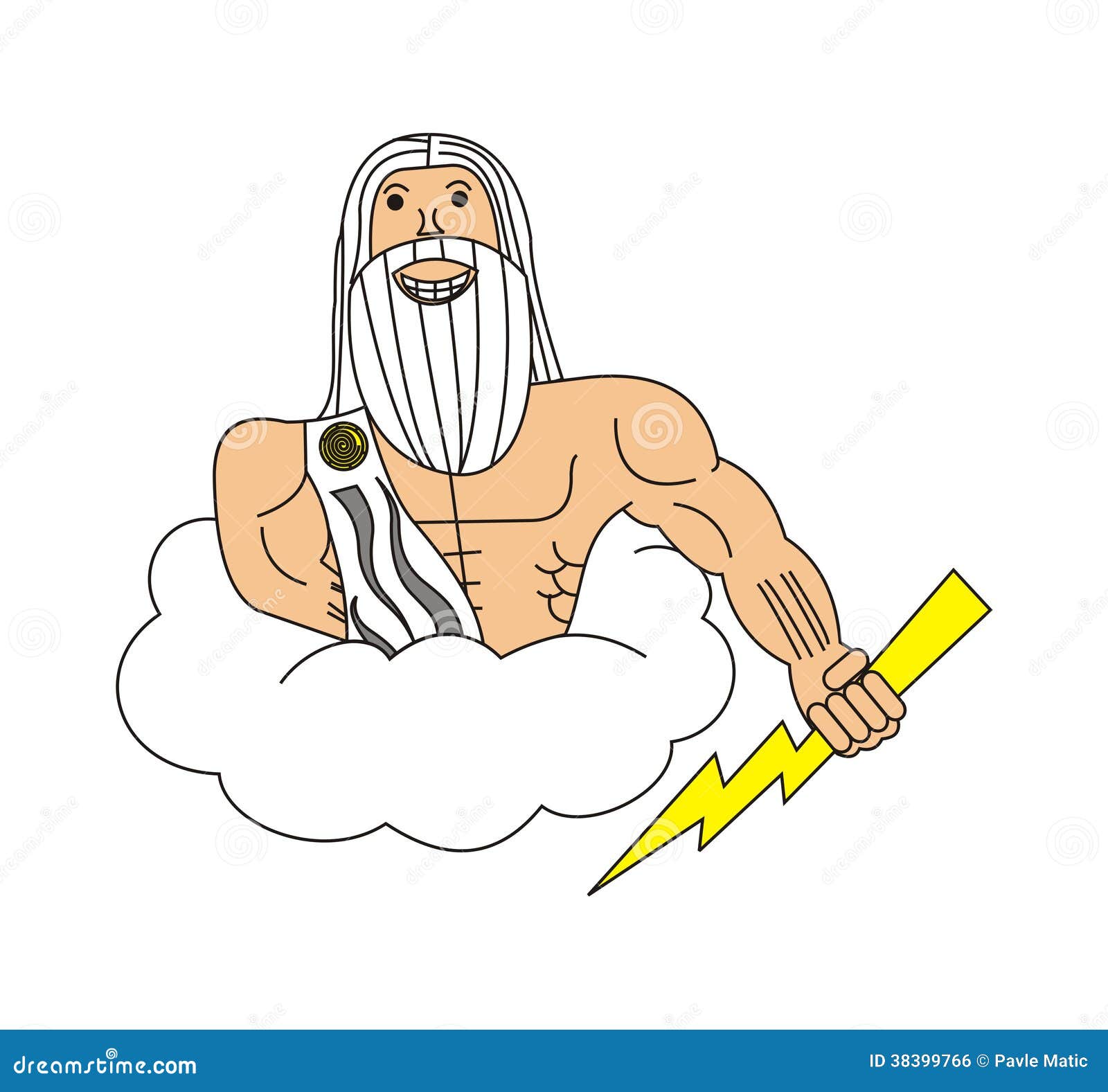 Zeus Throwing A Lighting Bolt