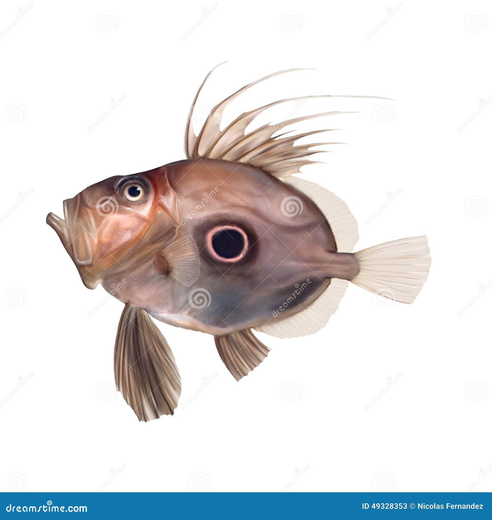 John Dory Outline Silhouette Generative Ai Vector Illustration ...