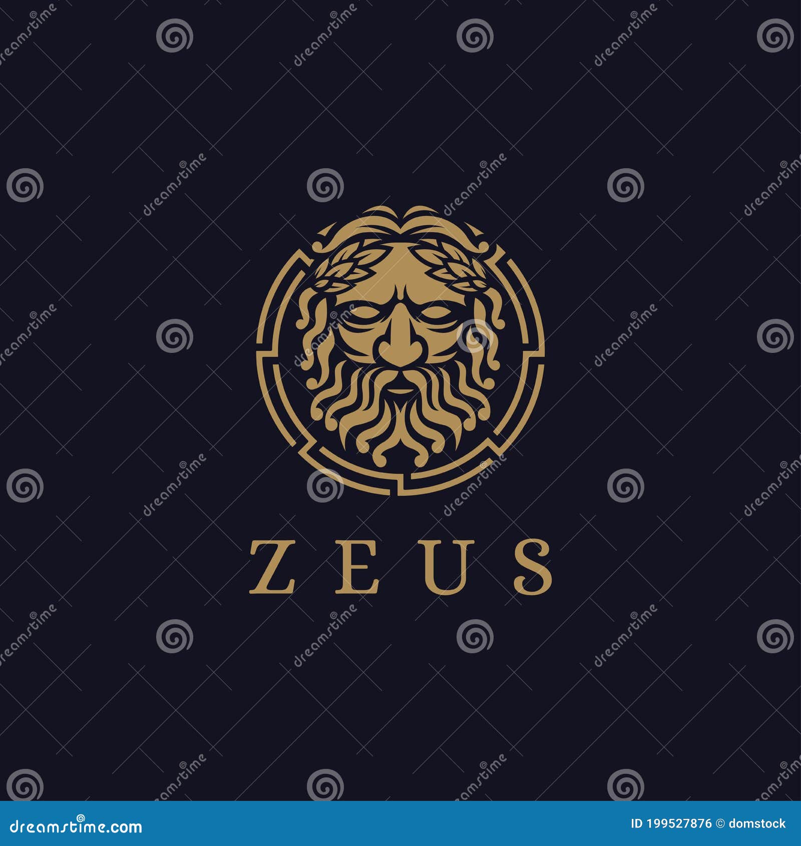 Zeus God Logo Icon Illustration Vector, Lopiter Logo, Jupiter Logo ...
