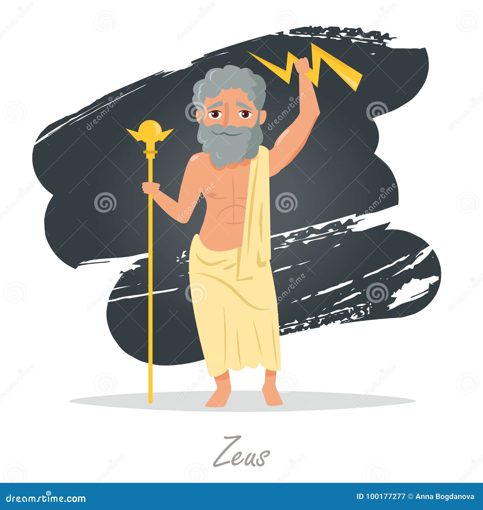 Zeus Griechische Götter Vektor Vektor Abbildung - Illustration von ...