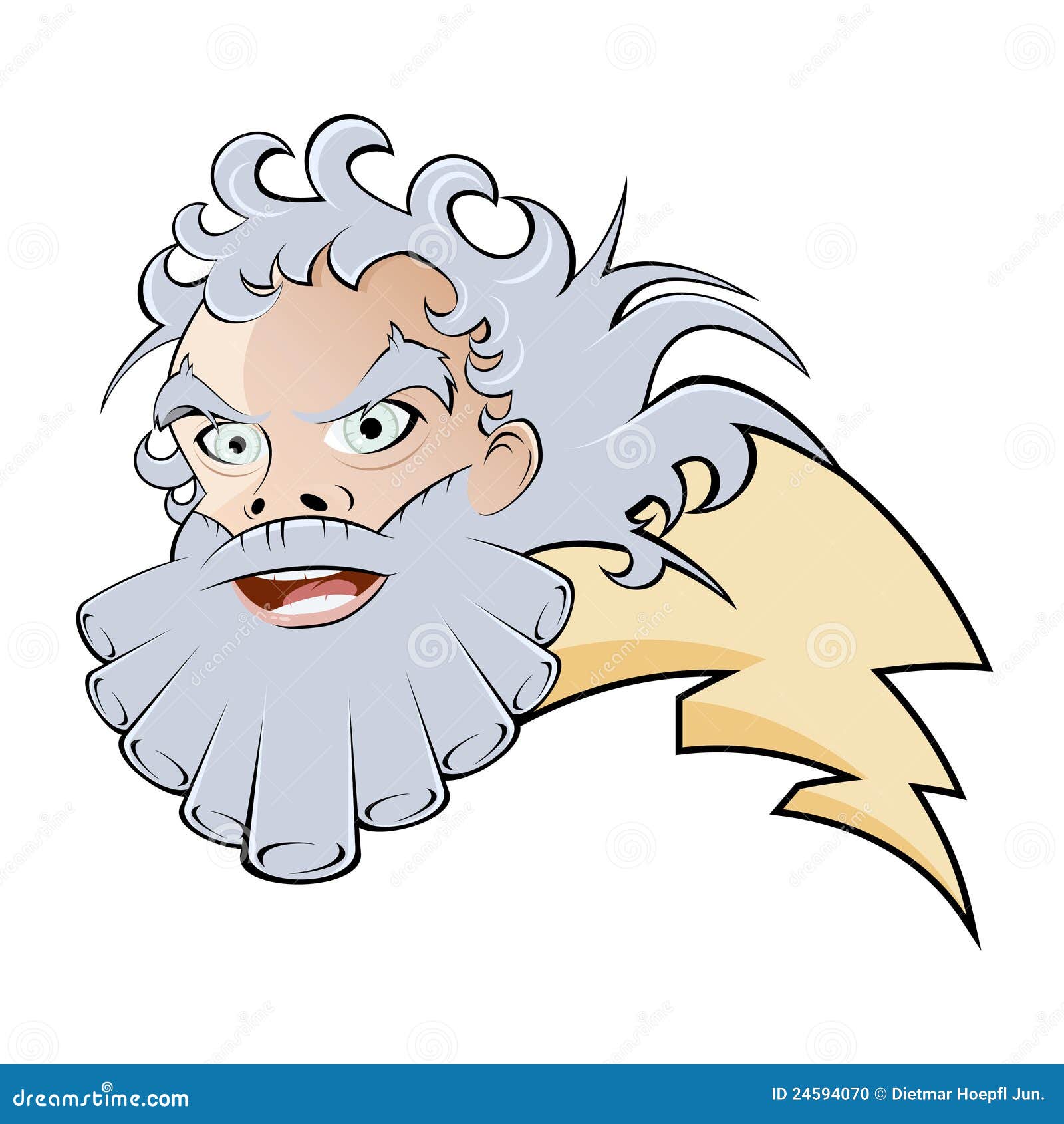 God, Zeus In The Sky With Lightning In His Hand. Page Outline Of ...