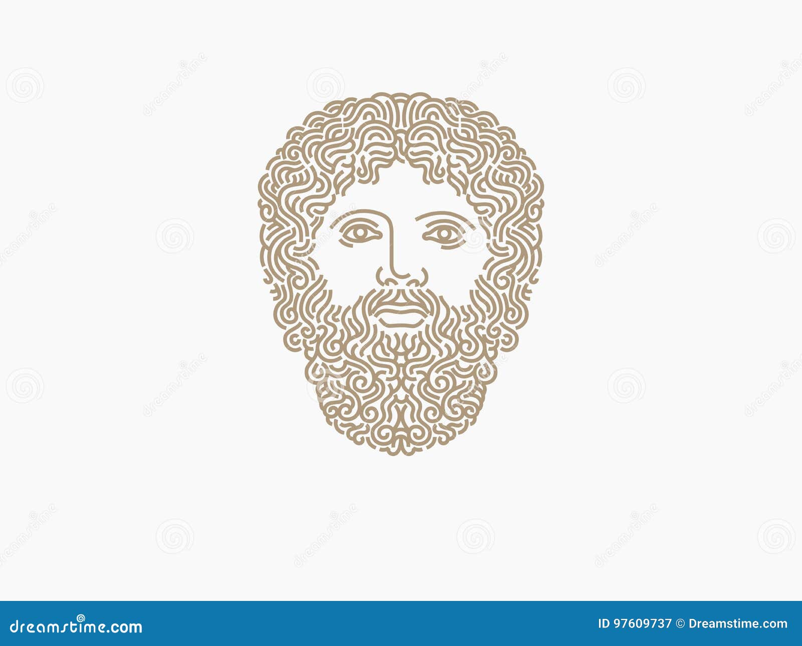Zeus God Logo Icon Illustration Vector, Lopiter Logo, Jupiter Logo ...