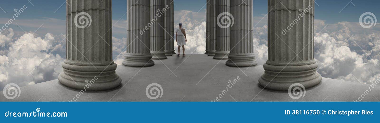 Zeus on Mount Olympus stock photo. Image of pillars, greek - 38116750