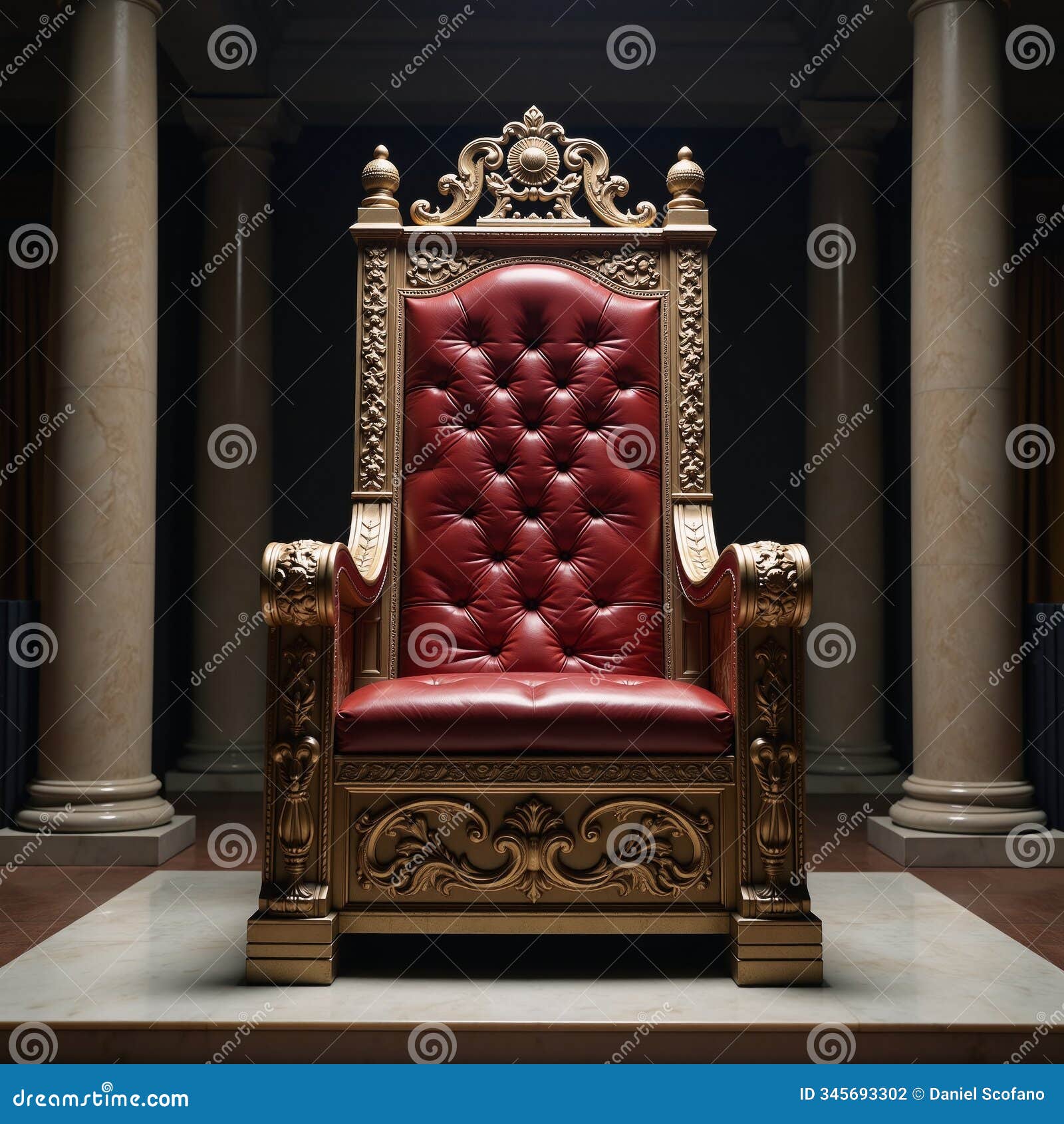 Zeus Regal Throne Depicted in Detailed Artwork Stock Illustration ...
