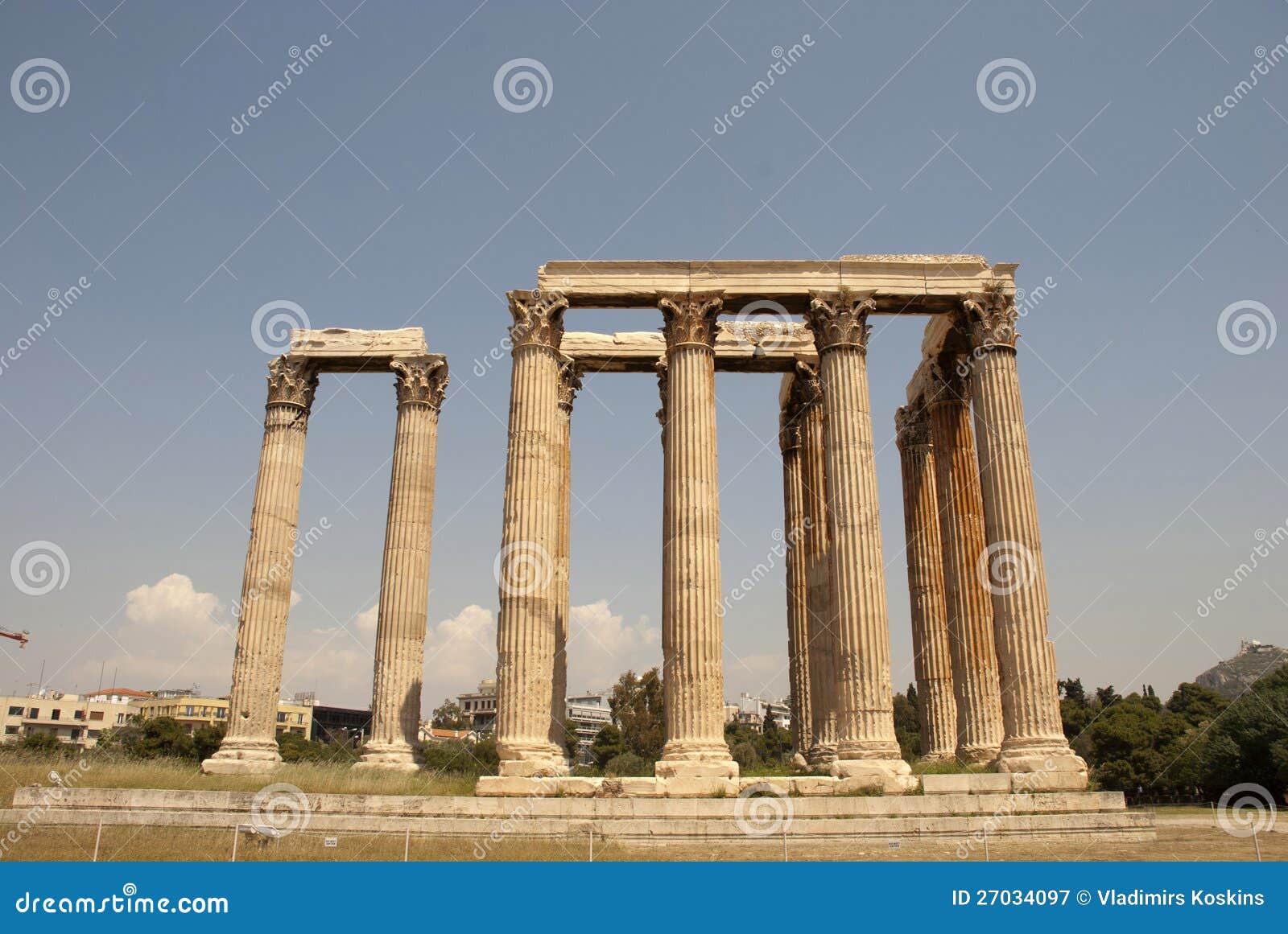 Zeus Temple, Monument of Ancient Architecture. Stock Image - Image of ...