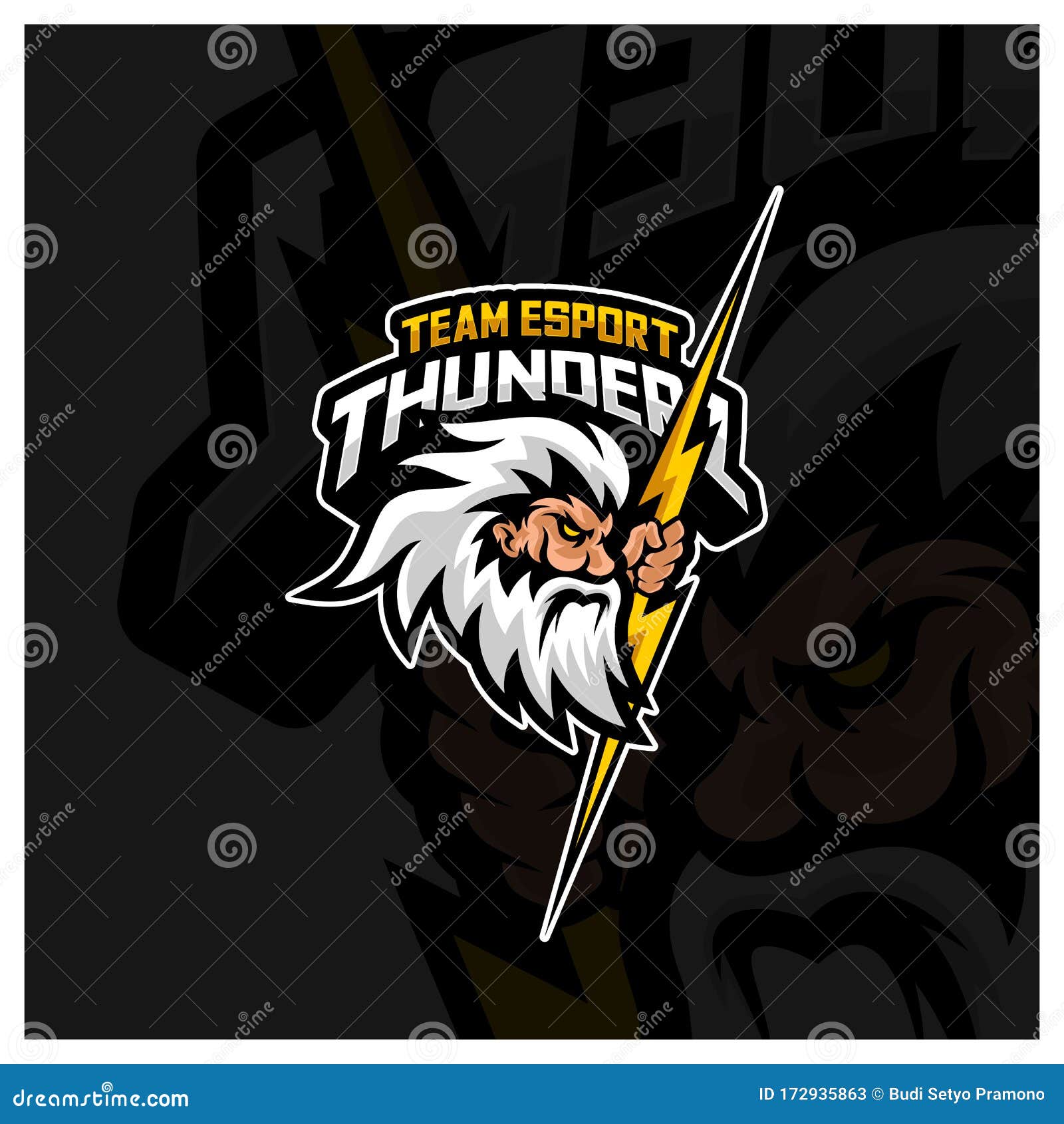 Zeus Thunderbolt Esport Gaming Mascot Logo Template Vector. Modern Head ... Zeus Thunderbolt Esport Gaming Mascot Logo Template Vector. Modern Head ...
