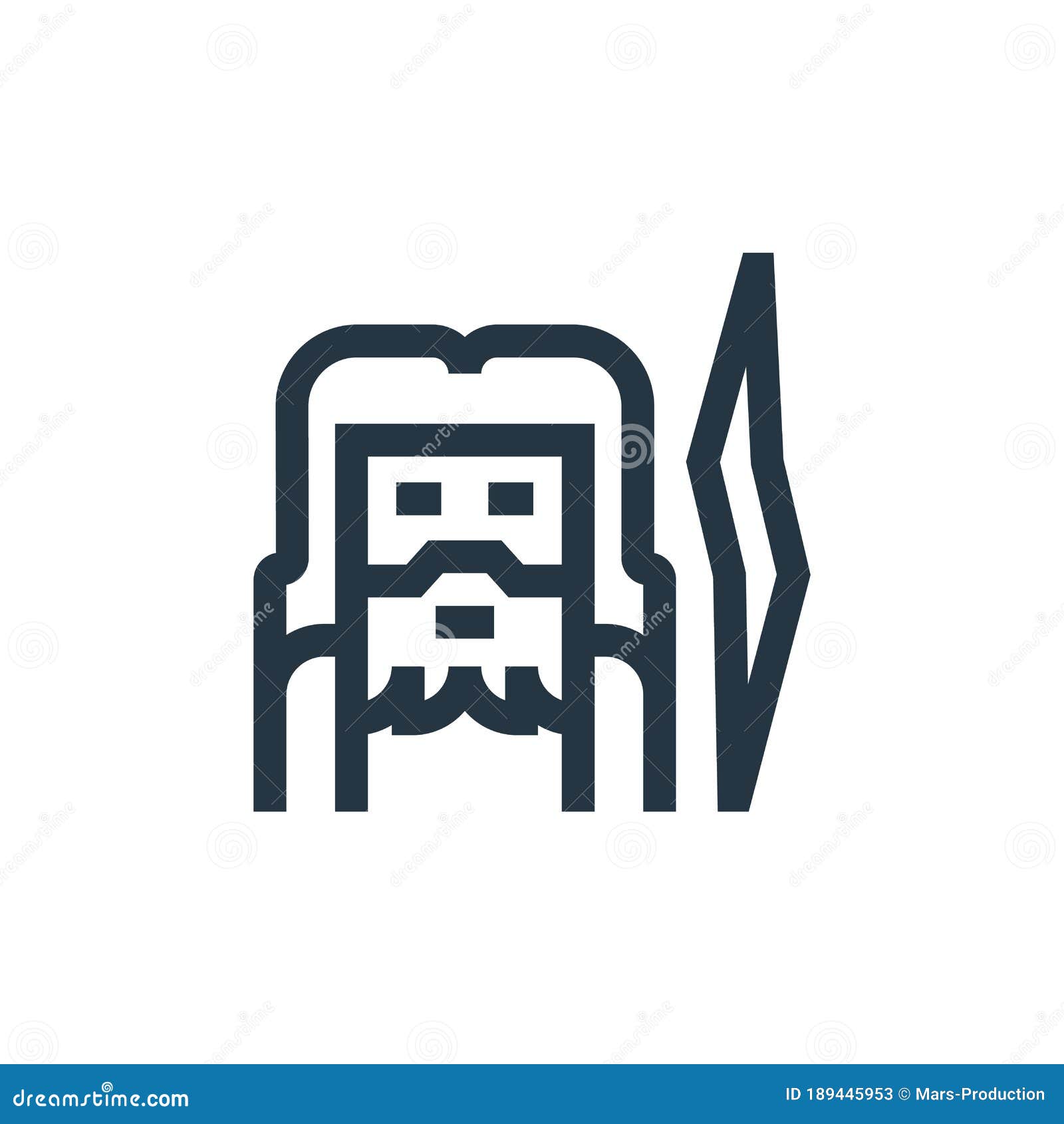 Zeus Vector Icon Isolated On Transparent Background, Linear Zeus ...