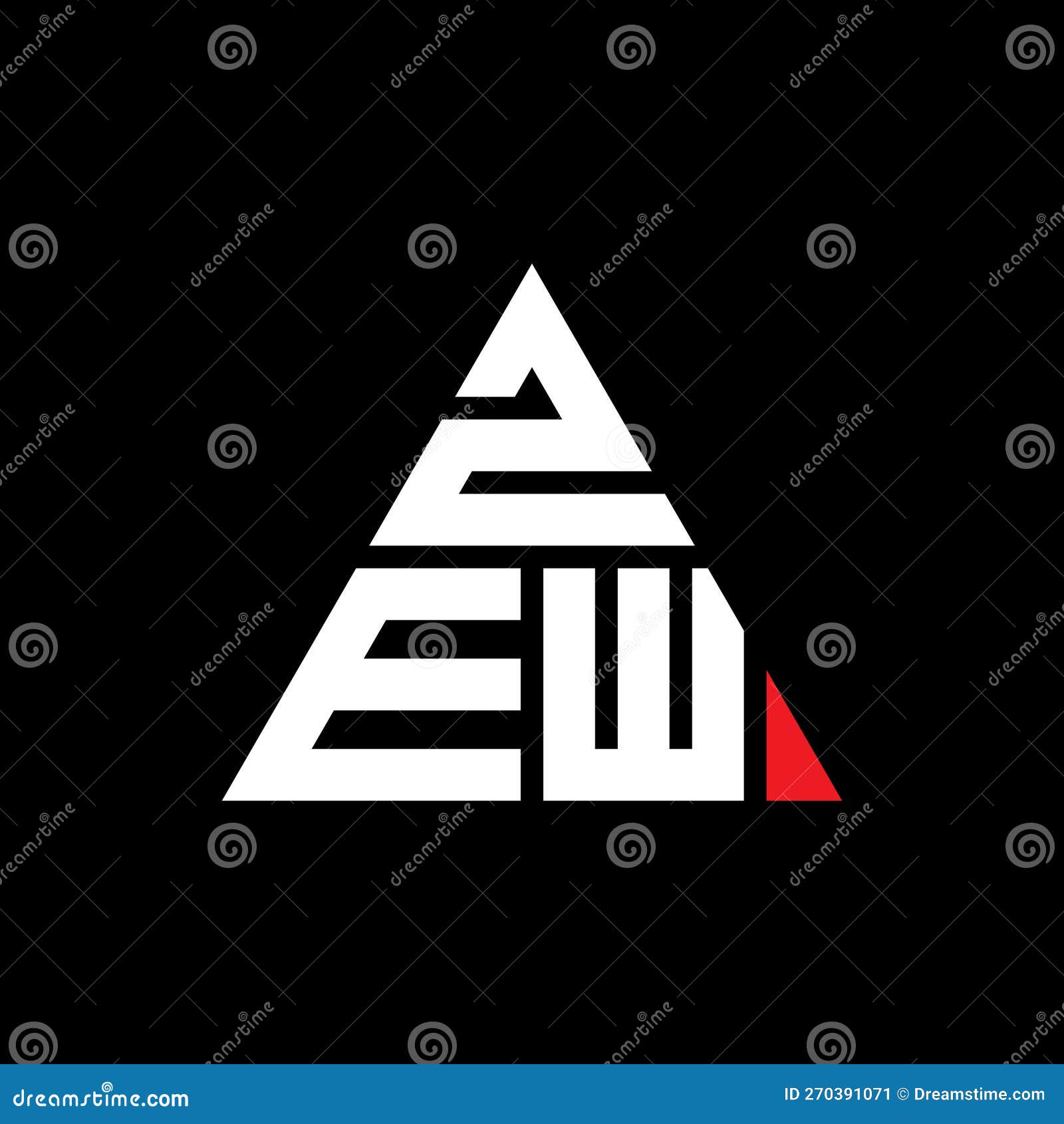 ZEW Triangle Letter Logo Design with Triangle Shape. ZEW Triangle Logo ...