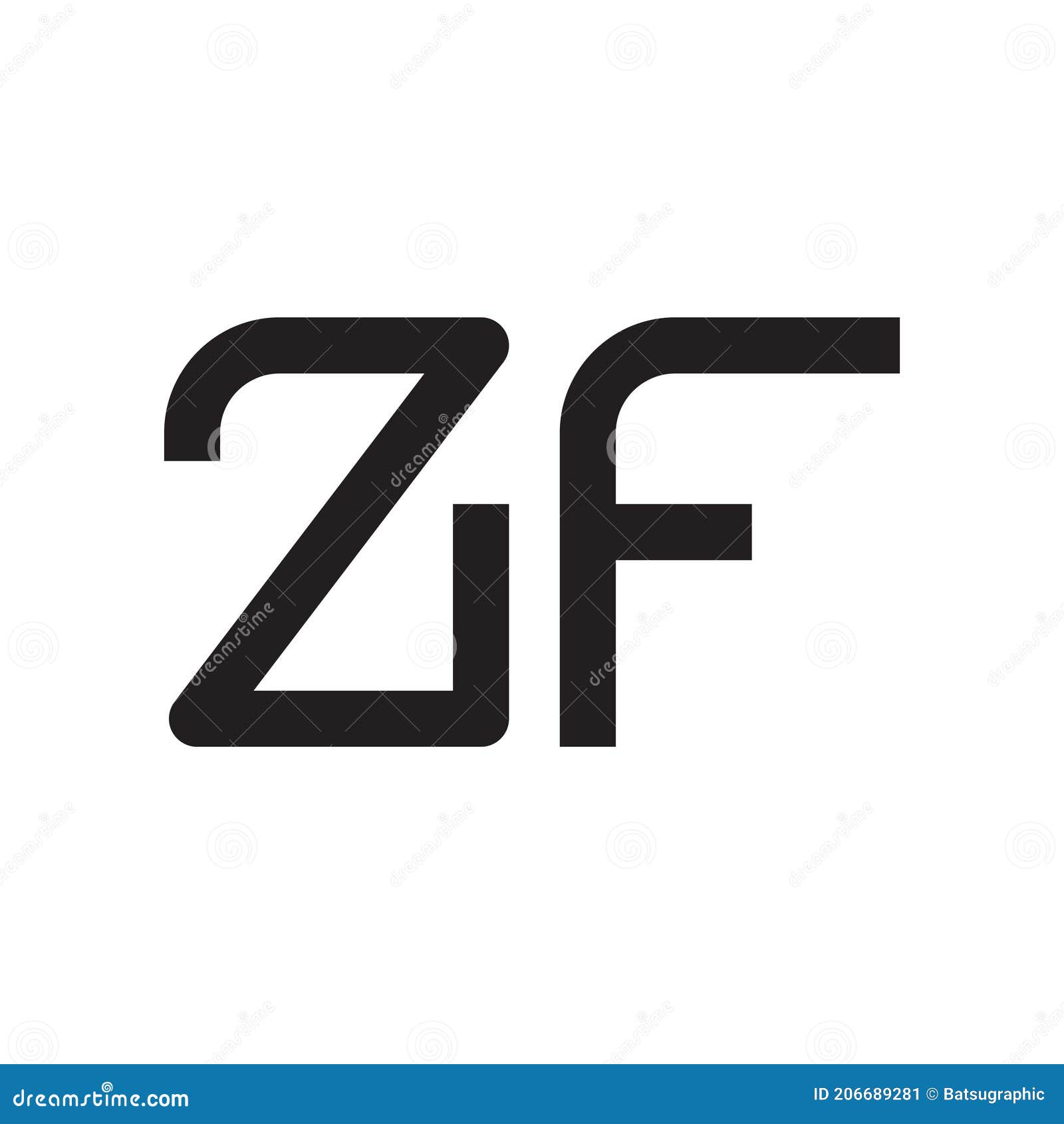Zf Initial Letter Vector Logo Icon Stock Vector - Illustration of ...