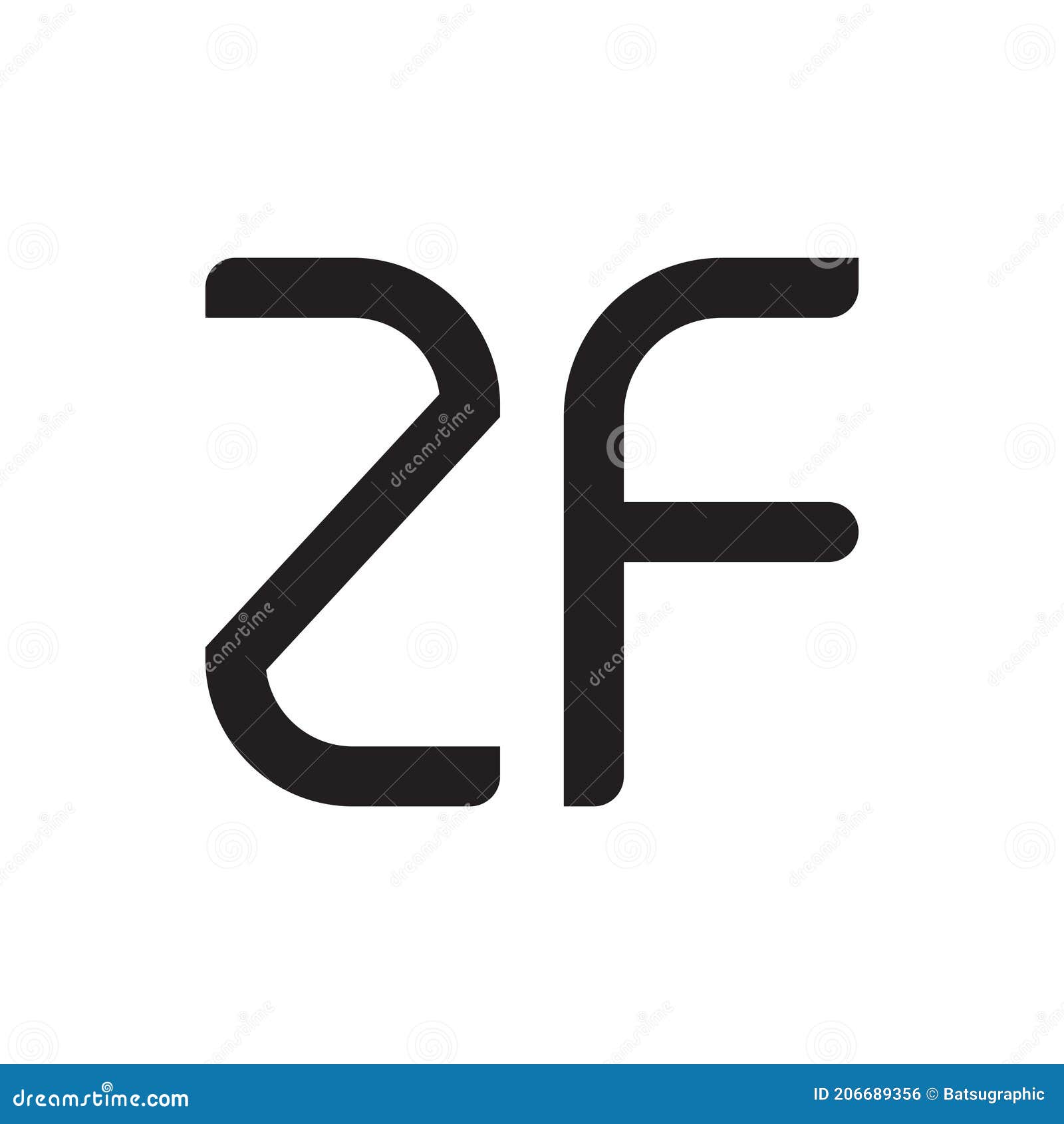 Zf Initial Letter Vector Logo Icon Stock Vector - Illustration of ...