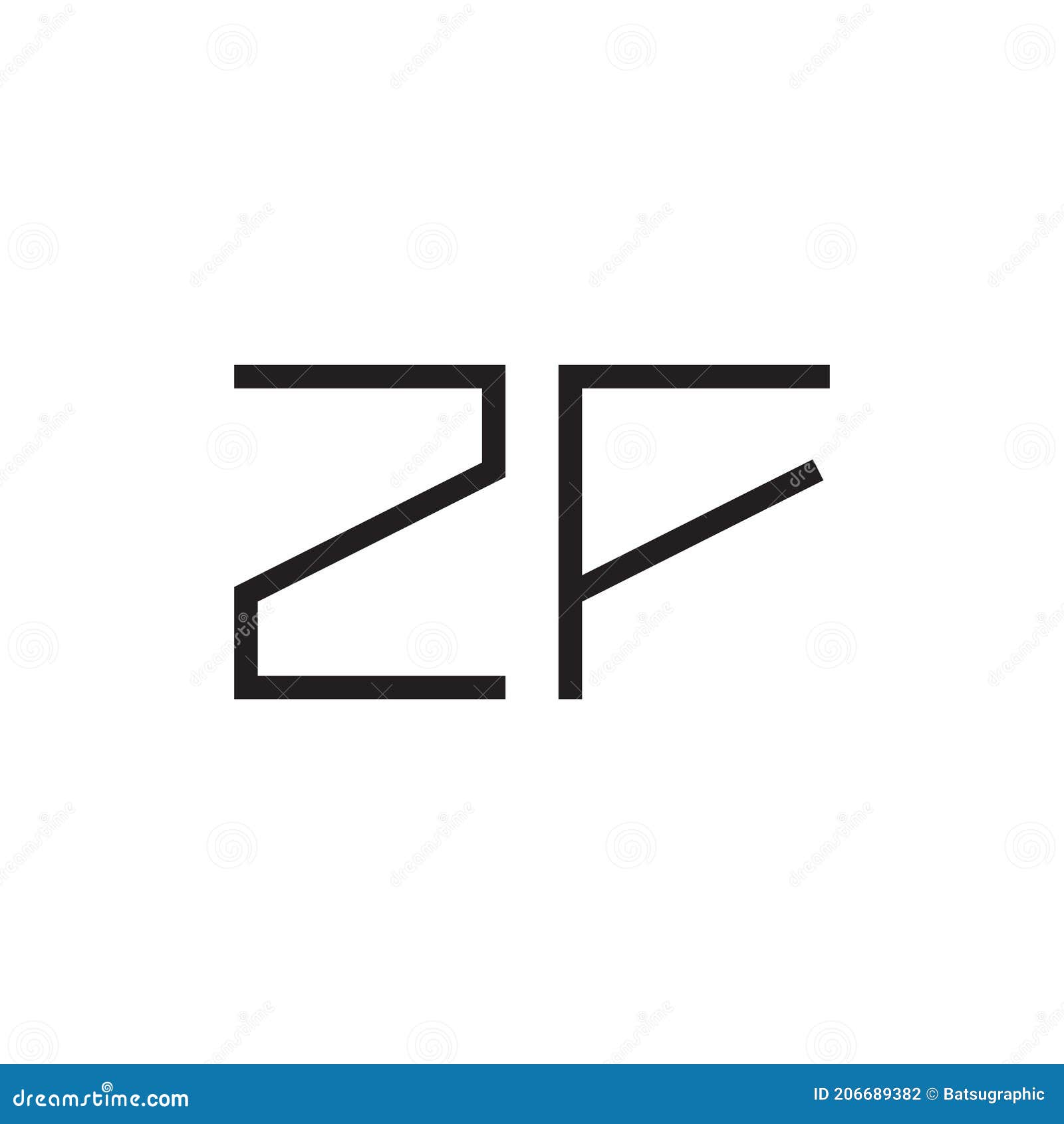 Zf Initial Letter Vector Logo Icon Stock Vector - Illustration of ...