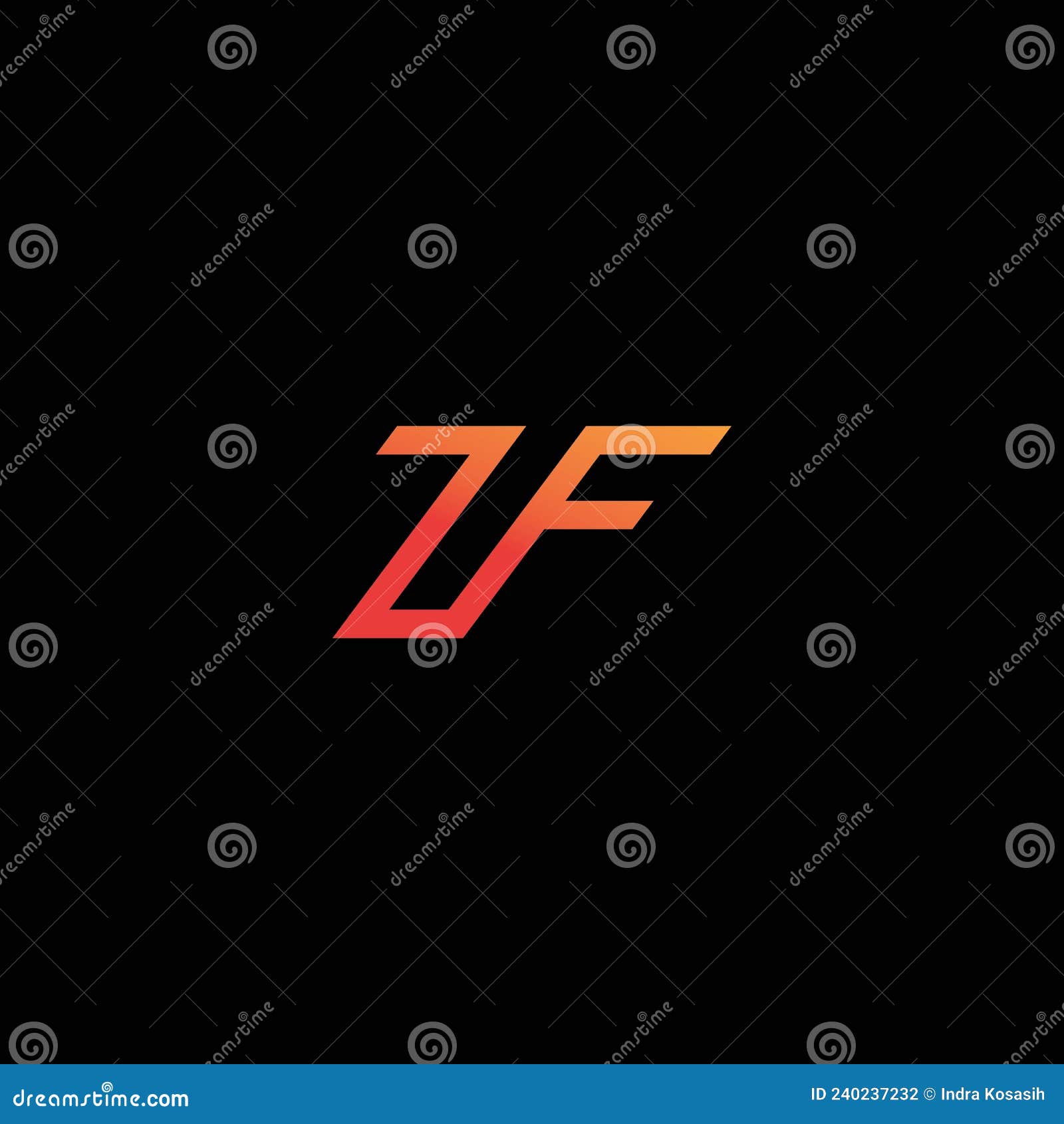 ZF Letter Initial Logo Vector Icon Stock Vector - Illustration of ...