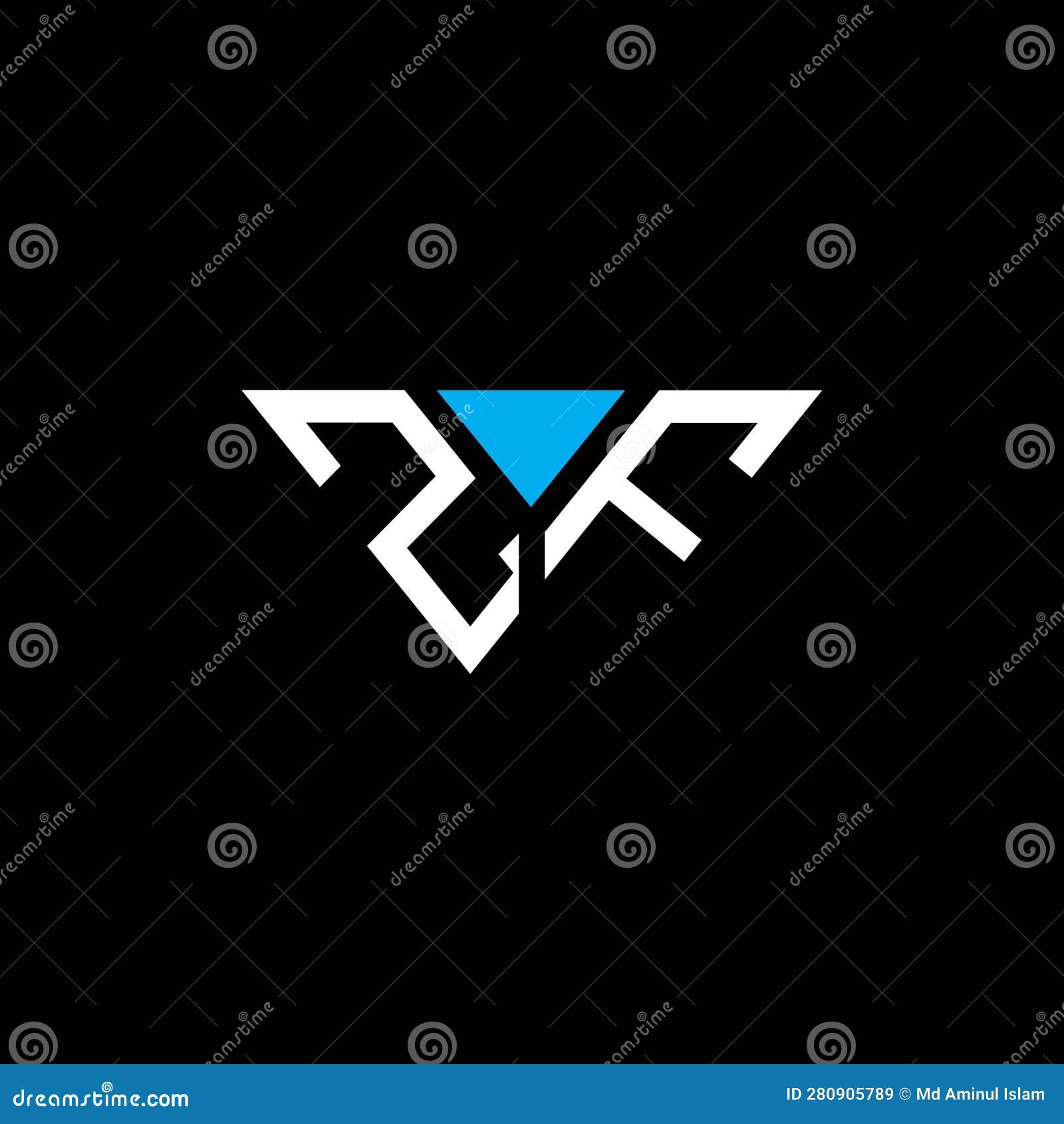 ZF Letter Logo Creative Design with Vector Graphic, ZF Simple and ...