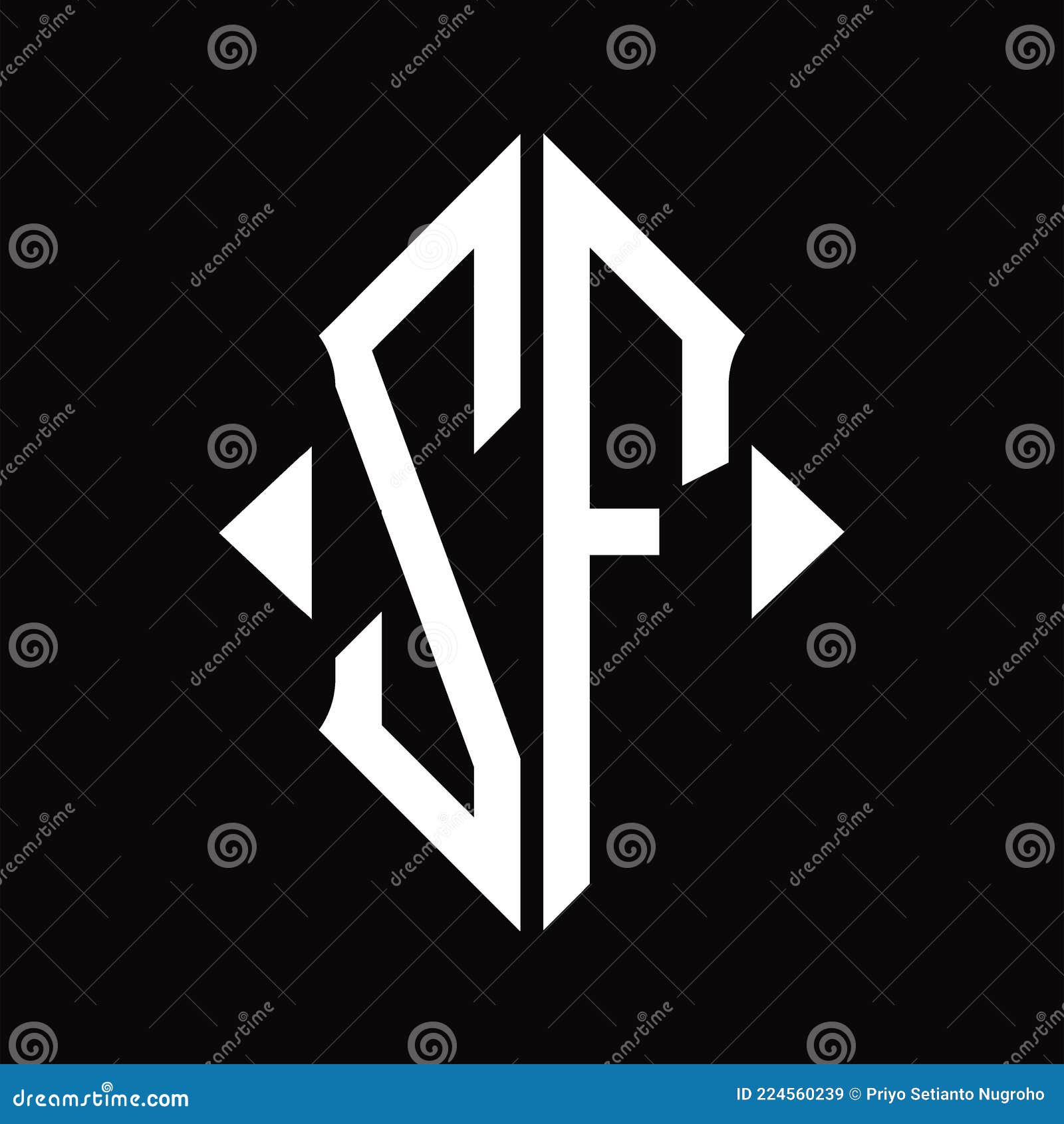 ZF Logo Monogram with Shield Shape Isolated Design Template Stock ...