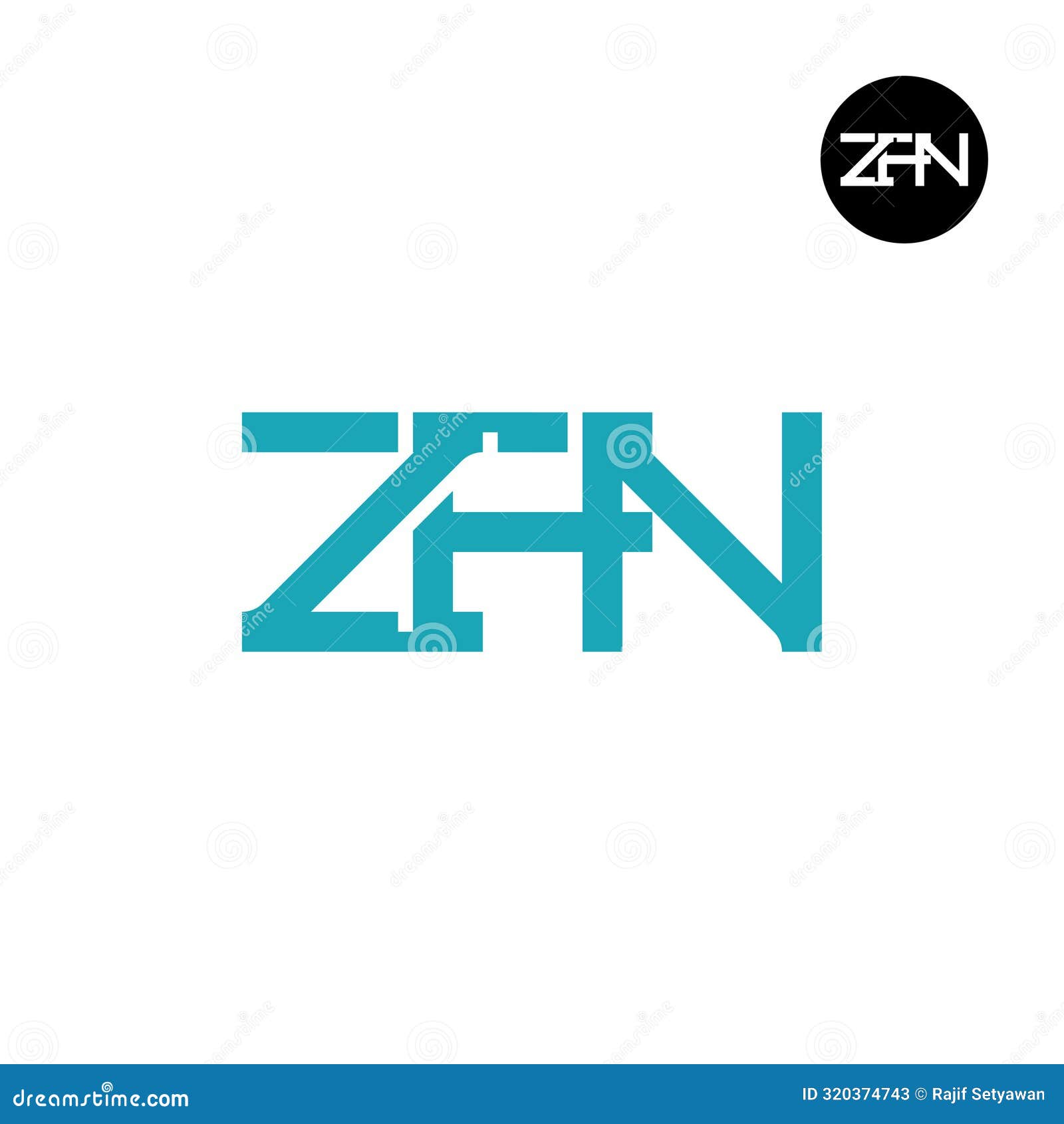 ZFN Logo Letter Monogram Design Stock Vector - Illustration of brand ...