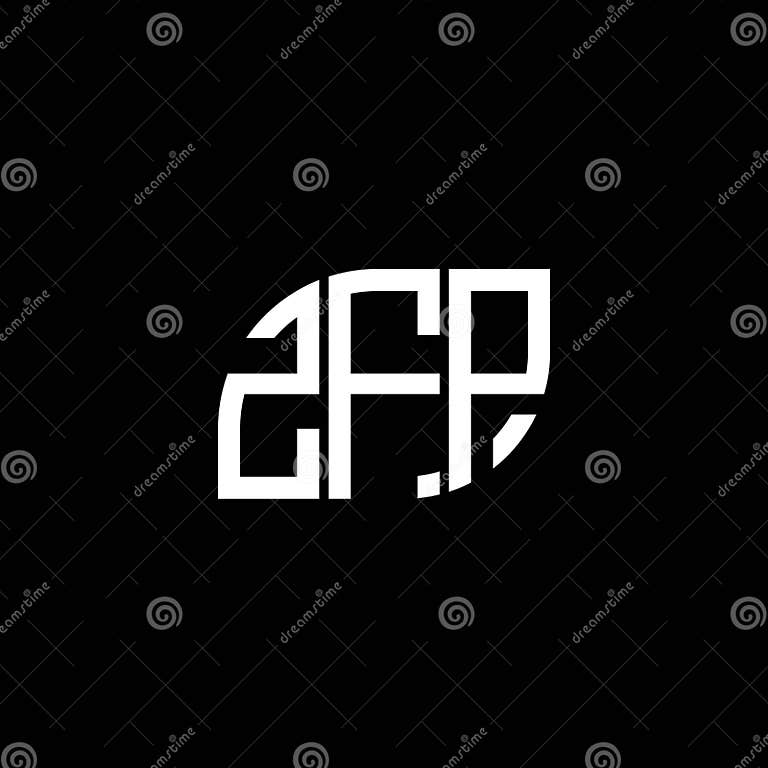 ZFP Letter Logo Design on Black Background. ZFP Creative Initials ...