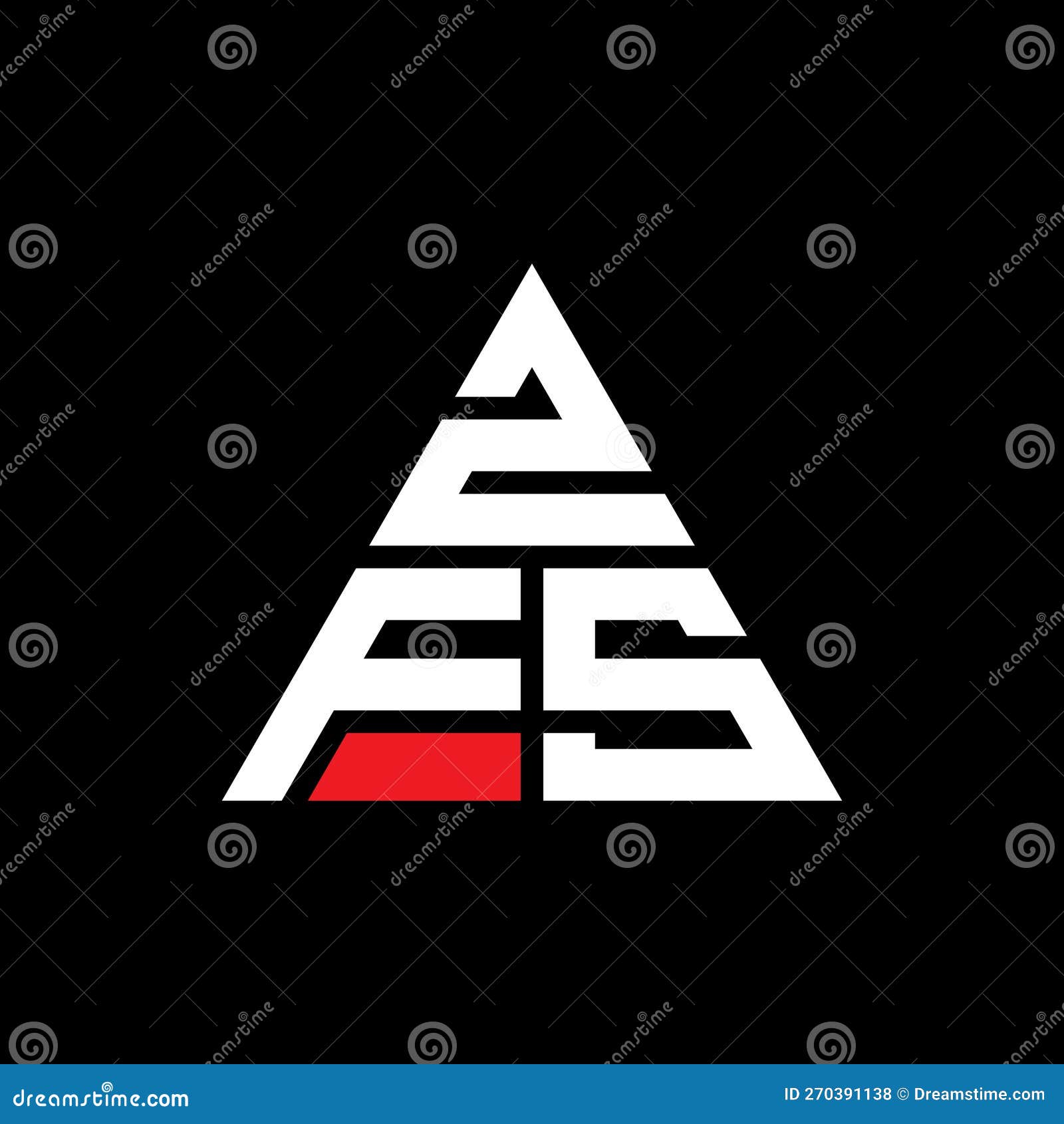 ZFS Triangle Letter Logo Design with Triangle Shape. ZFS Triangle Logo ...