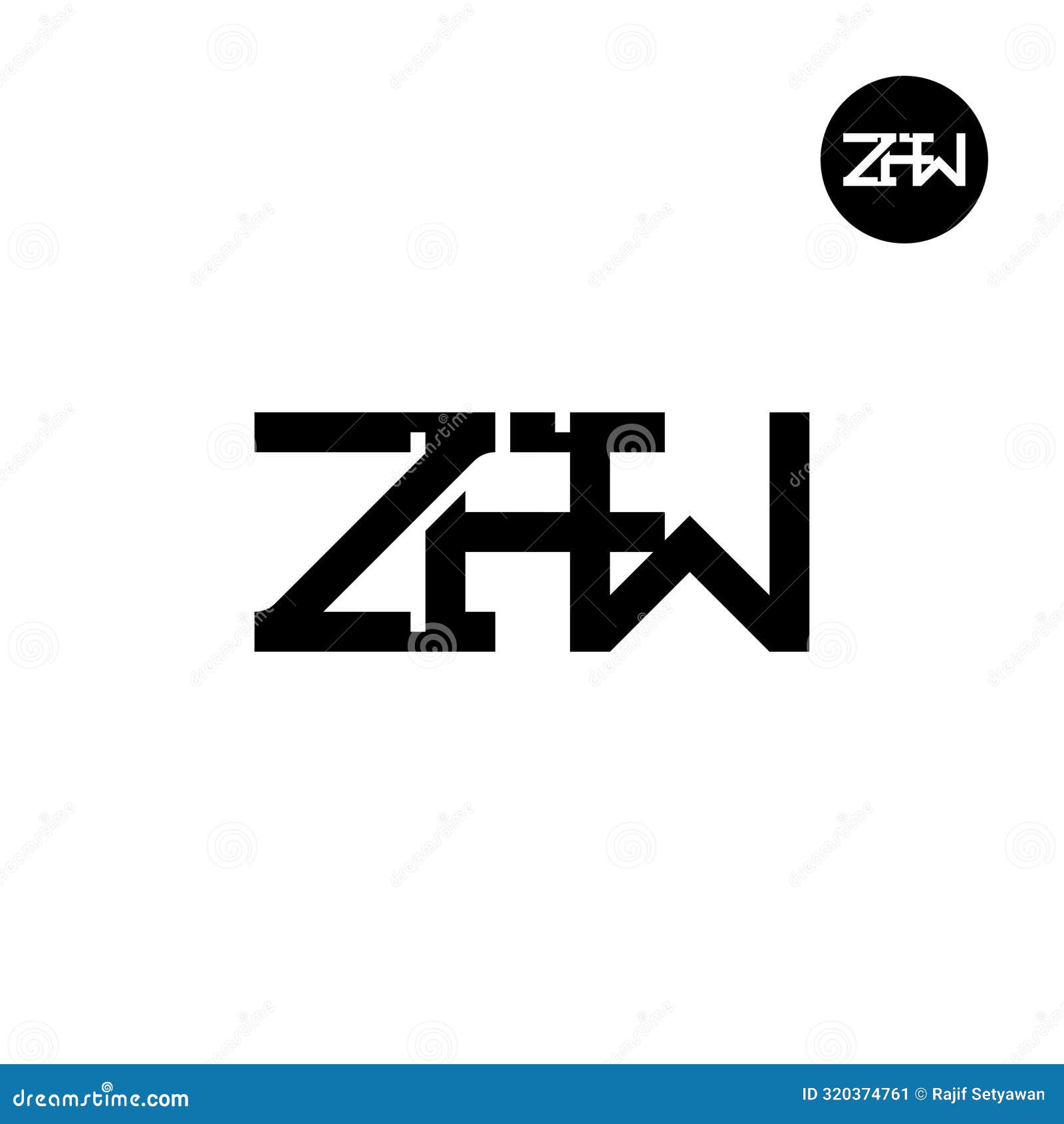 ZFW Logo Letter Monogram Design Stock Vector - Illustration of ...