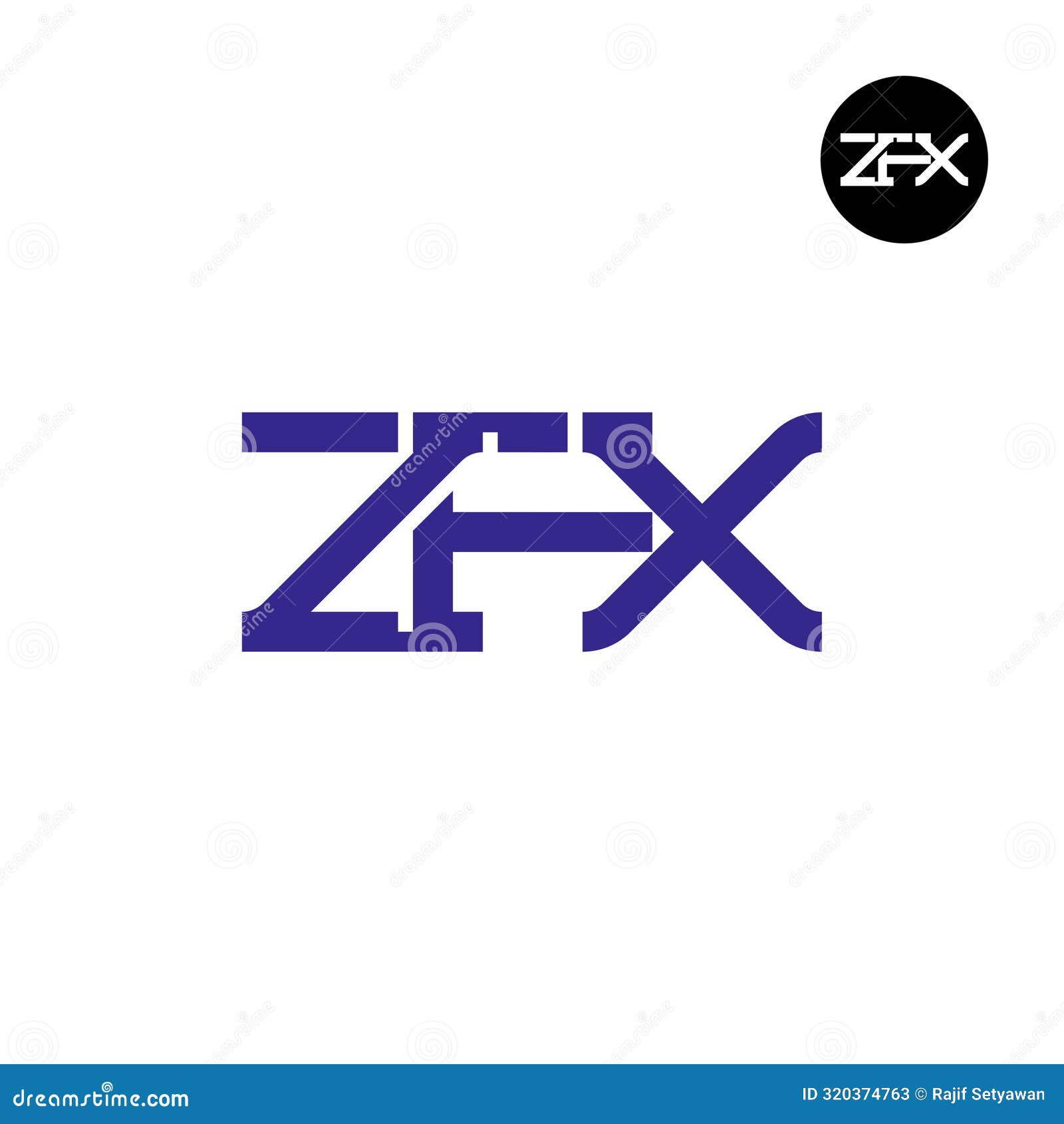 ZFX Logo Letter Monogram Design Stock Vector - Illustration of initial ...