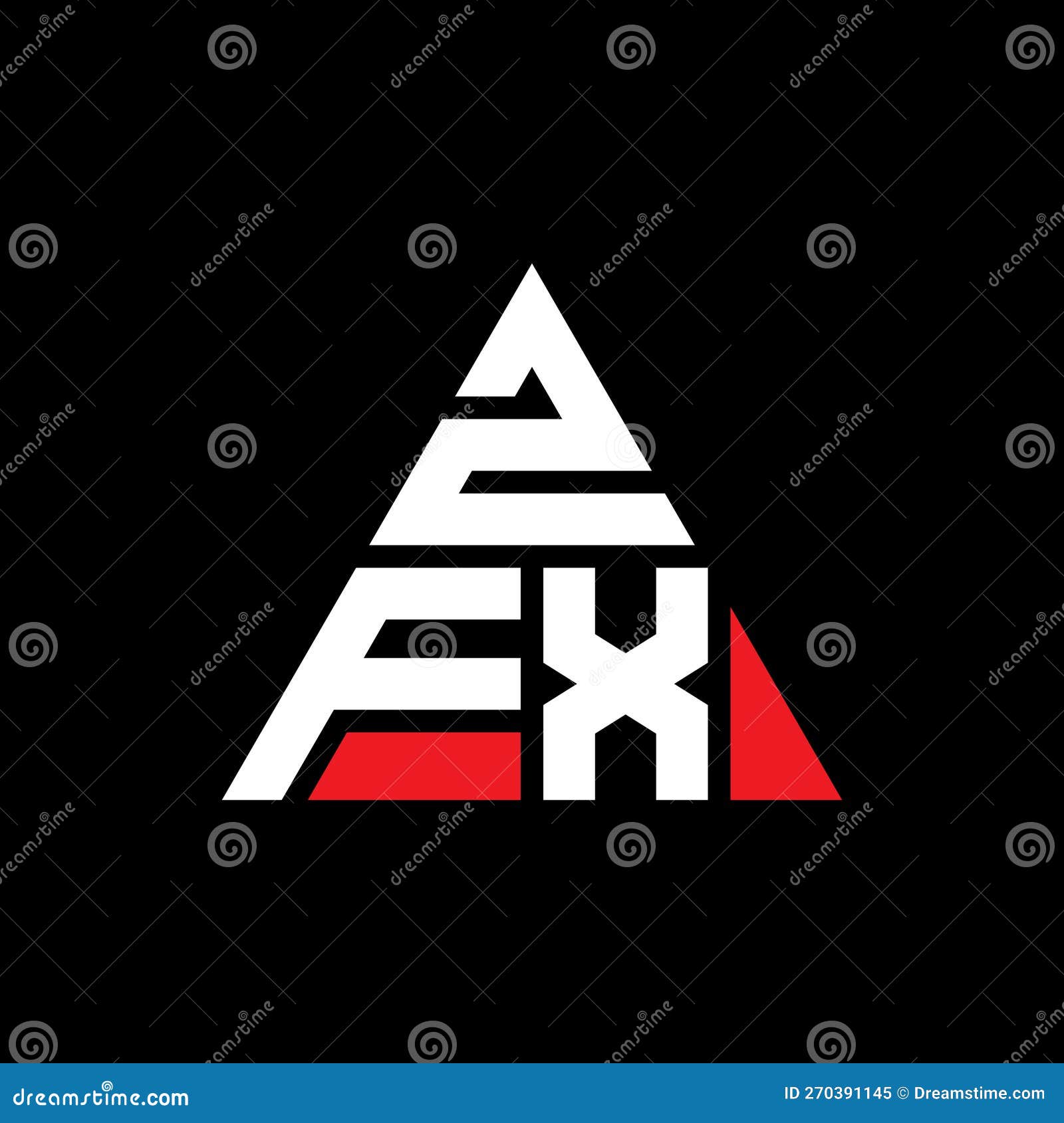 ZFX Triangle Letter Logo Design with Triangle Shape. ZFX Triangle Logo ...