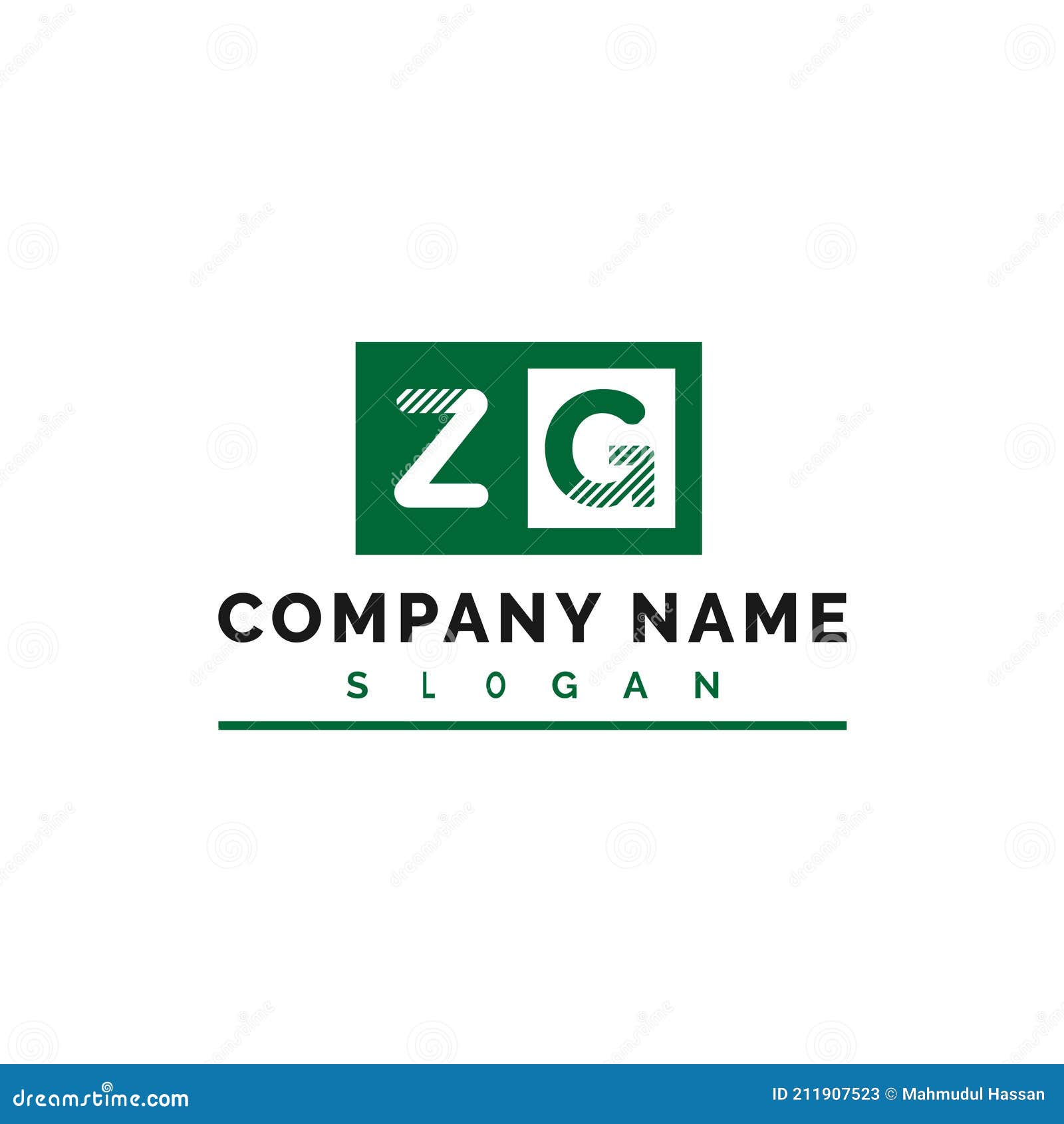 ZG Logo Design. ZG Letter Logo Vector Illustration - Vector Stock ...
